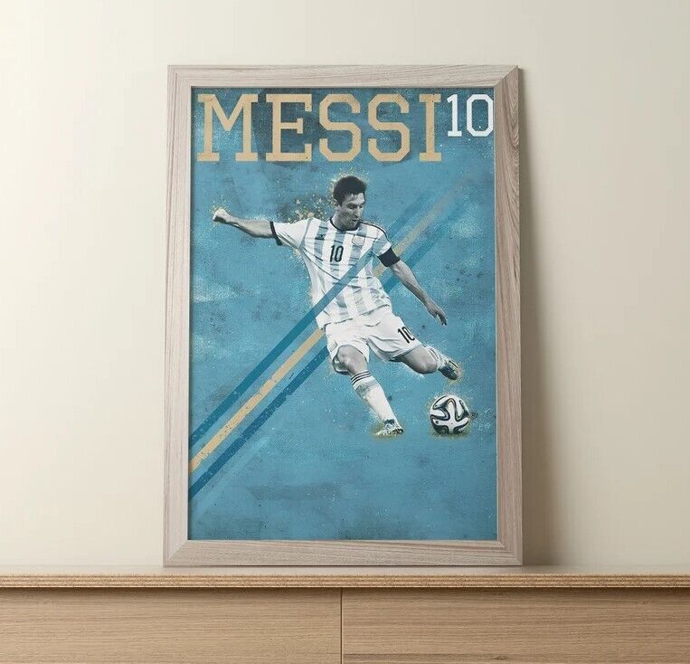 POSTER Lionel Messi Poster, Argentina Soccer Print, Soccer Gifts ...