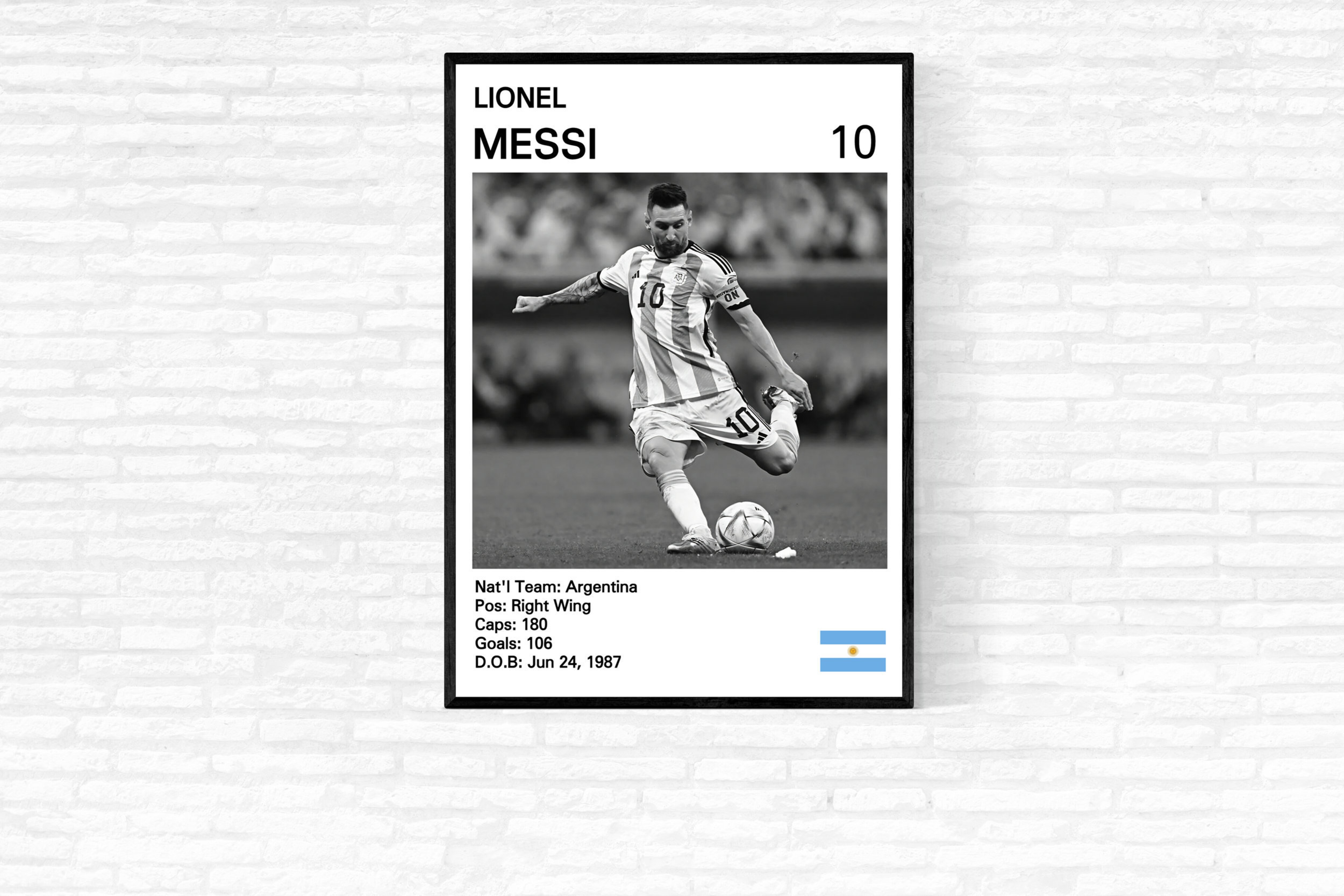 POSTER Lionel Messi Poster, Lionel Messi Print, Argentina International ...