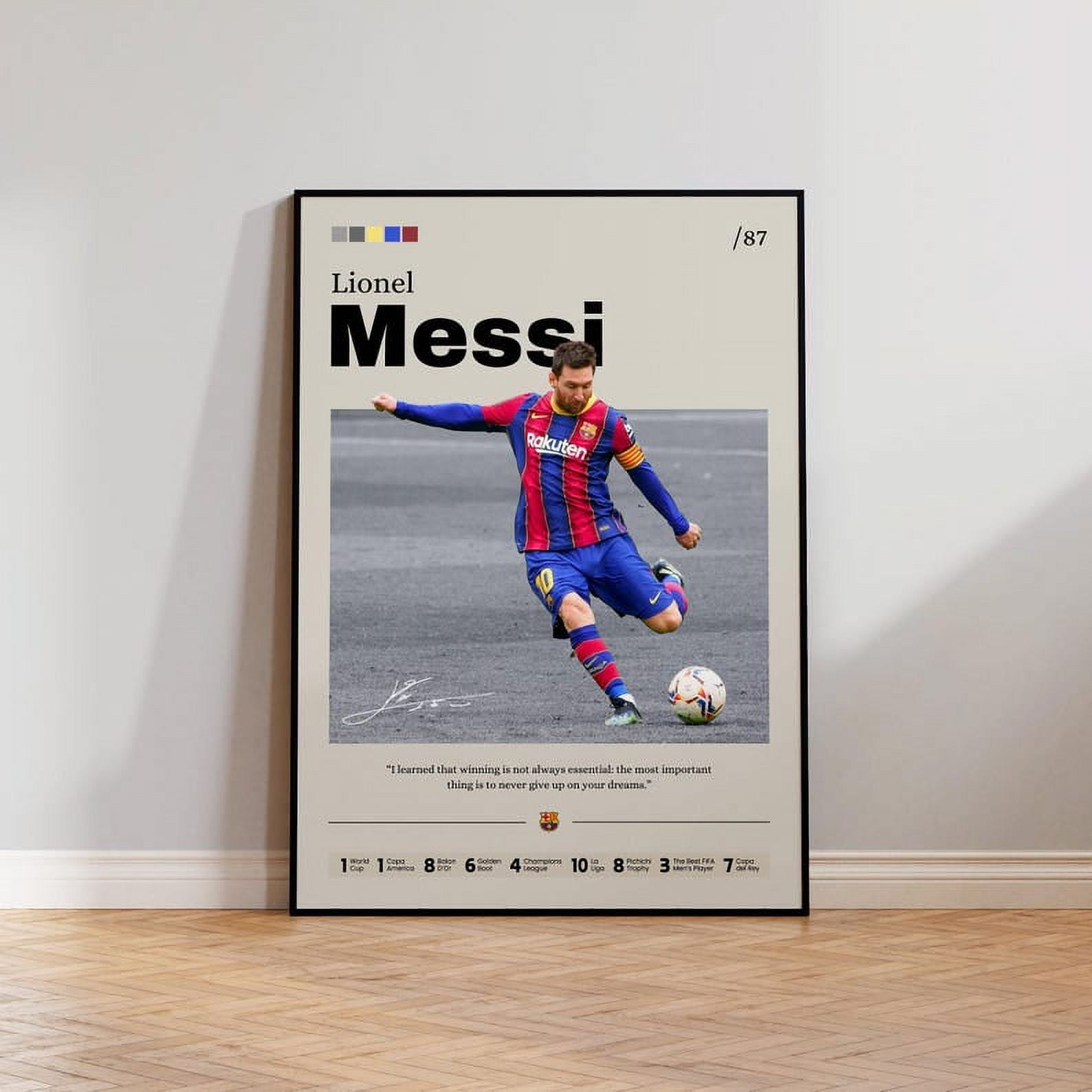 POSTER Lionel Messi Poster, Messi Soccer Print Decor, FC Barcelona ...