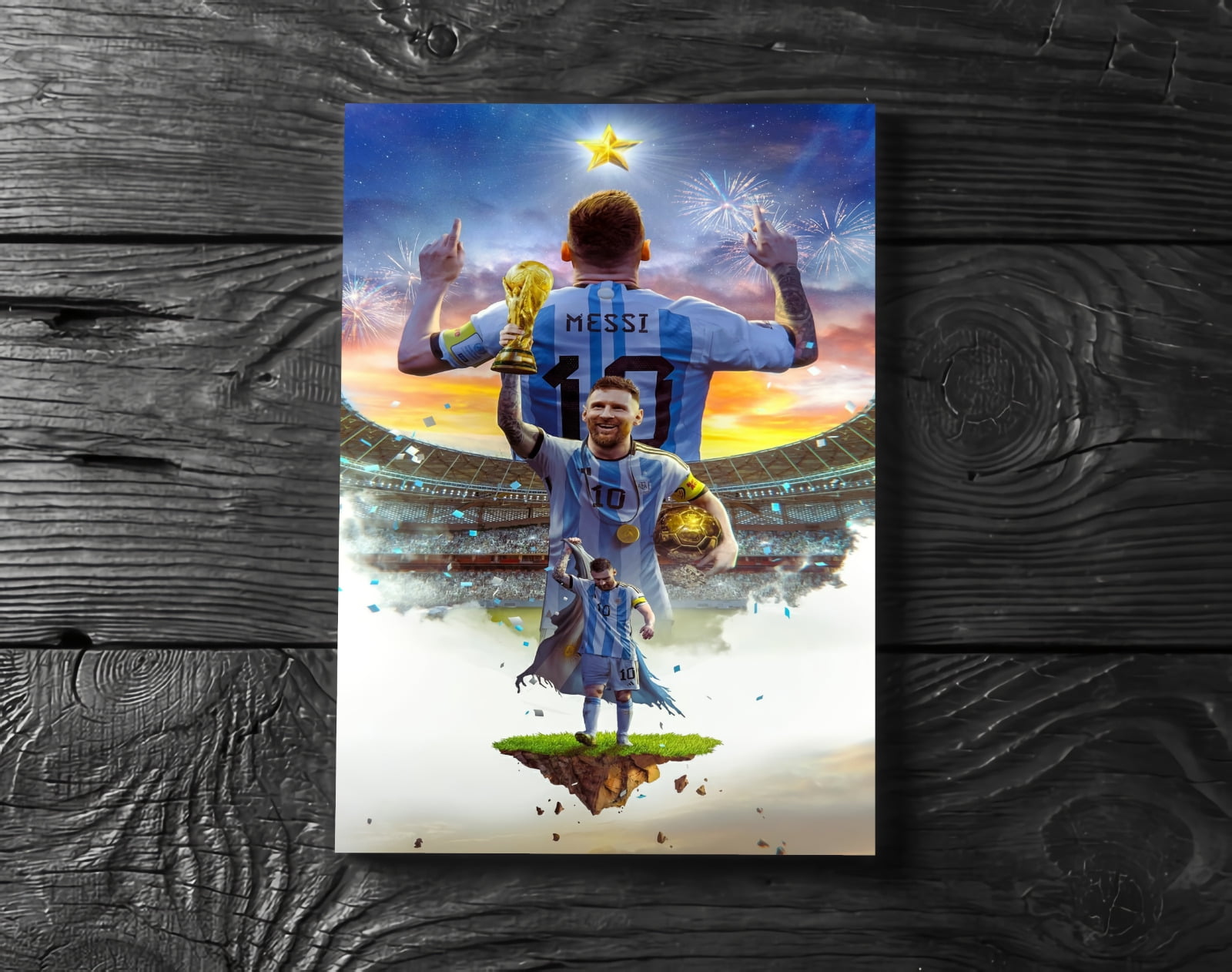 POSTER Lionel Messi World Cup Champion Poster-8x12-UNFRAMED - Walmart.com