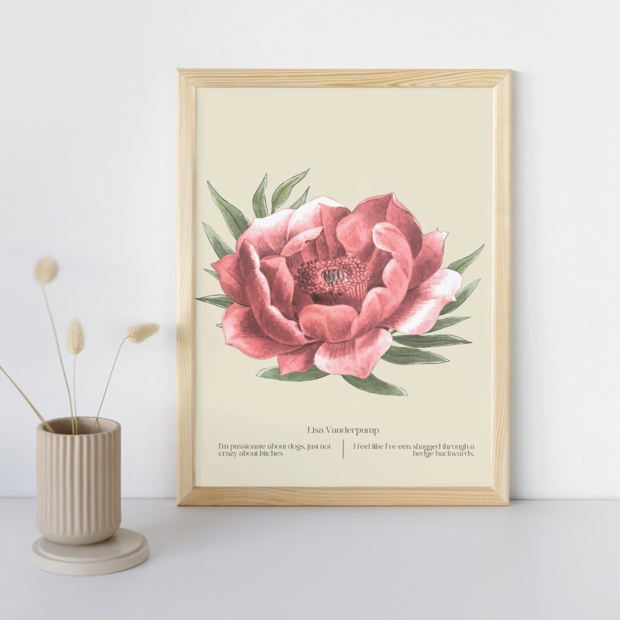 POSTER Lisa Vanderpump Quote with Botanical Flourish, Real Housewives ...