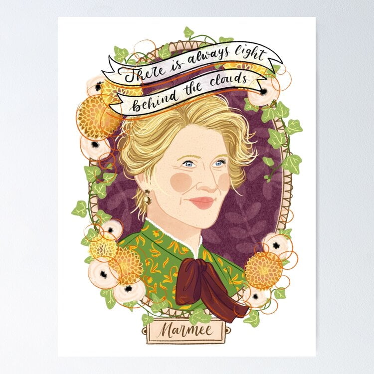 POSTER Little Women potraits: Marmee botanical illustration Poster NO ...