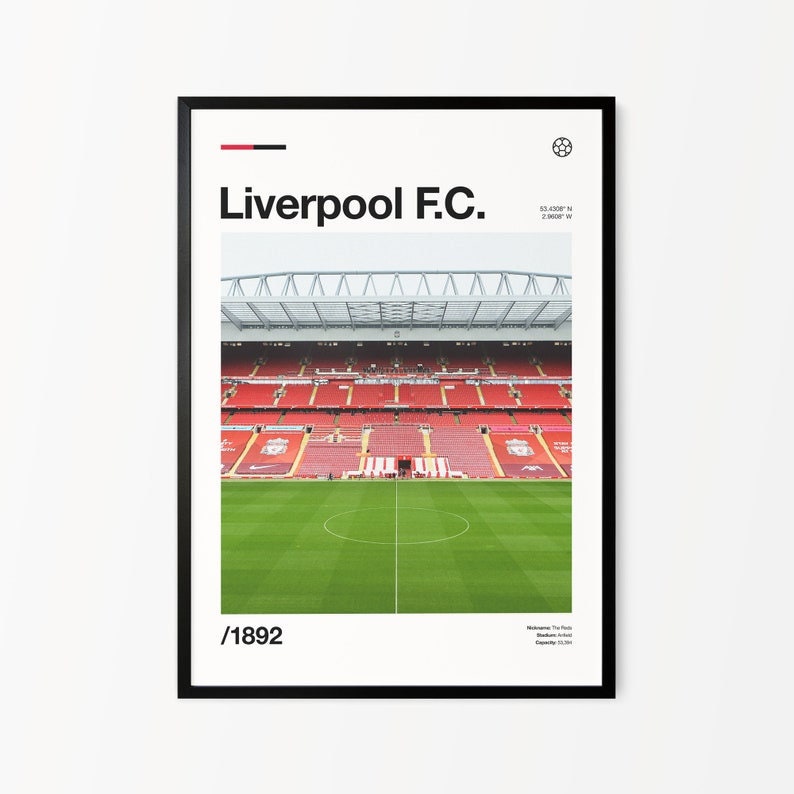 POSTER Liverpool FC Poster, Anfield Stadium Poster, Football Posters ...