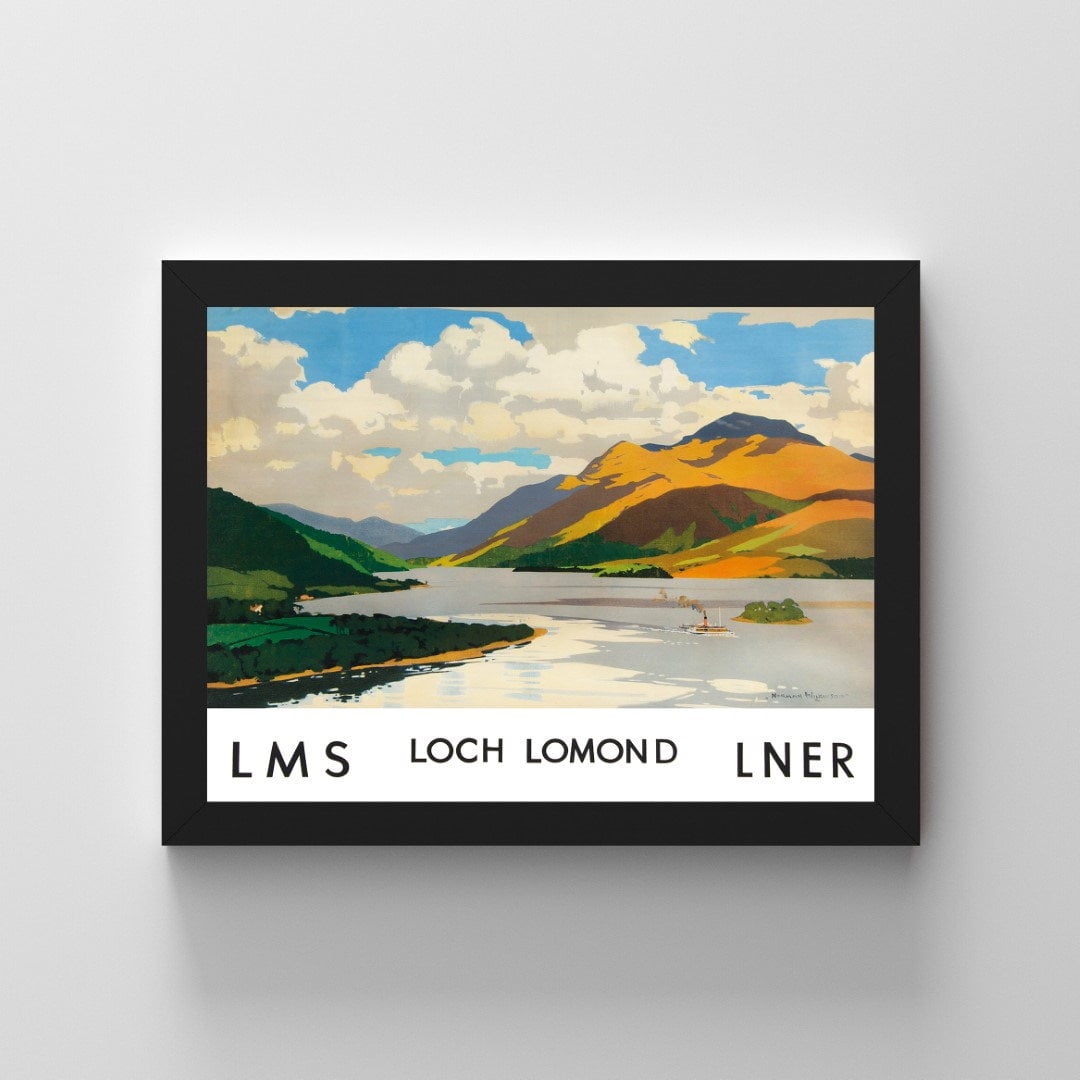 Poster Loch Lomond LMS & LNER Railway Travel Poster -UNFRAMED - Walmart.com