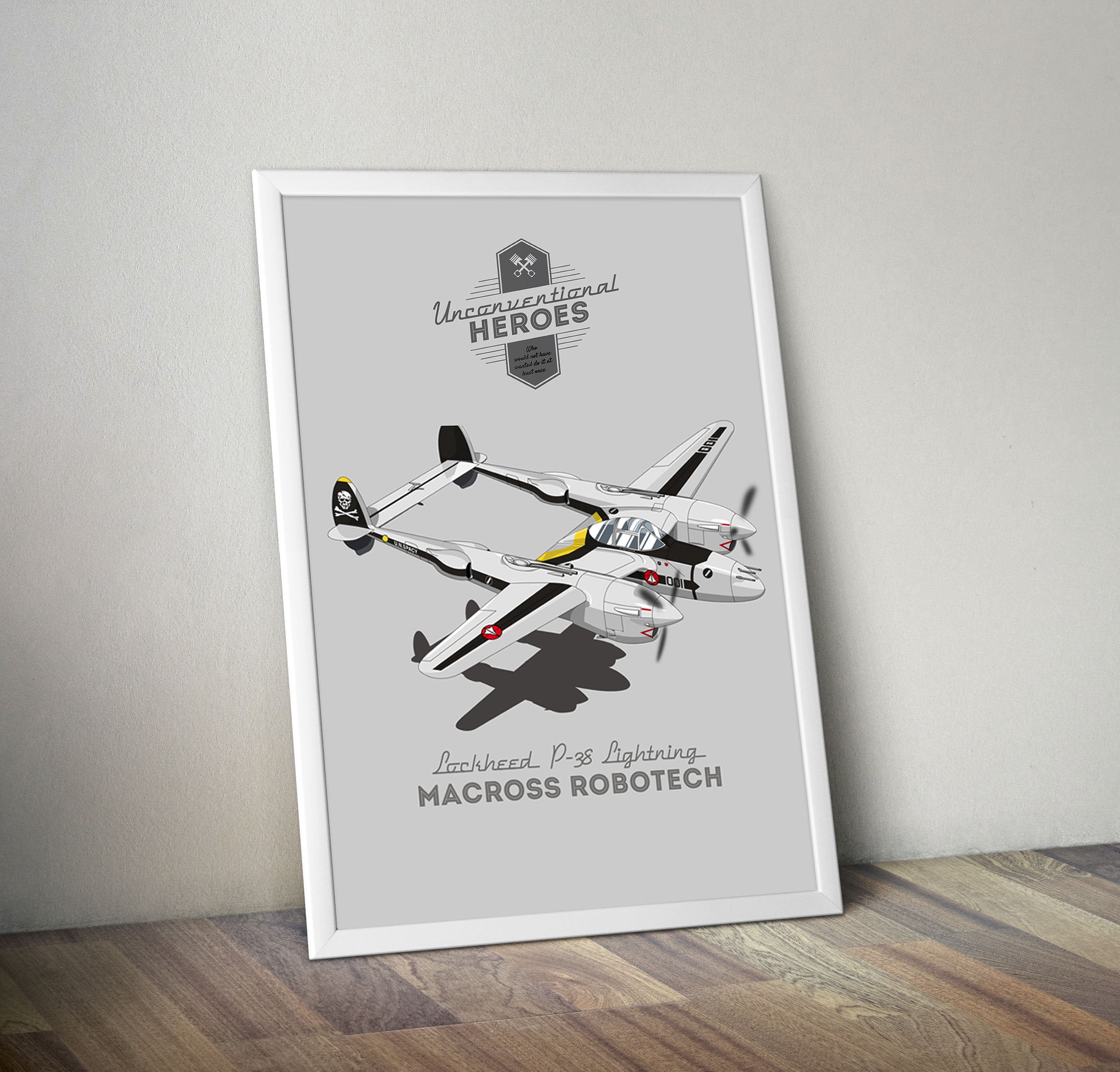 POSTER Lockheed P-38 Lightning Poster Macross Robotech Poster ...