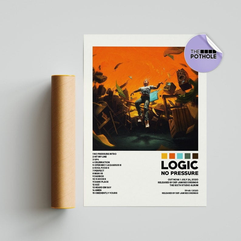 POSTER Logic Posters / No Pressure Poster, Tracklist Poster, Album ...