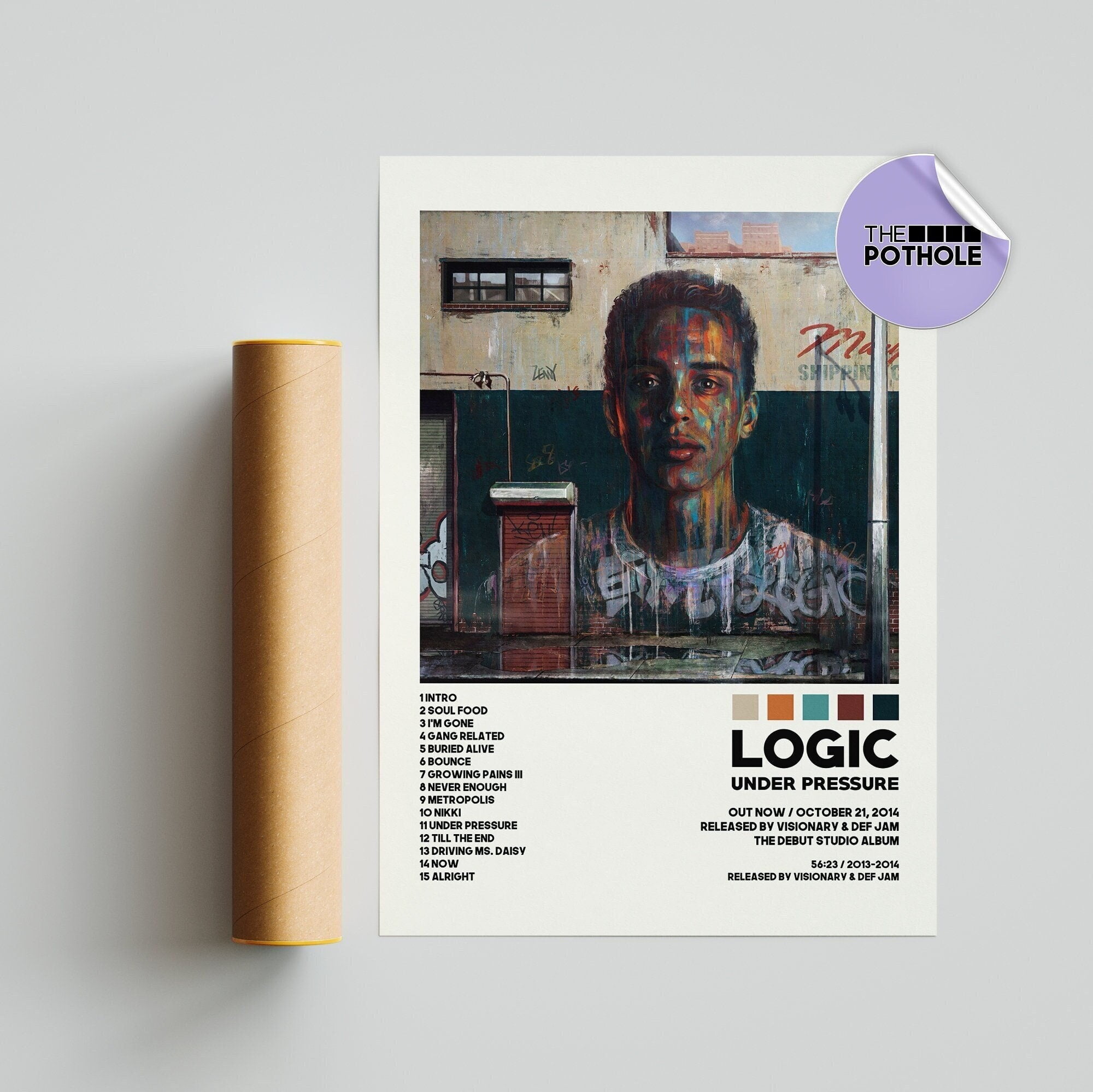 POSTER Logic Posters / Under Pressure Poster, Tracklist Poster, Album ...