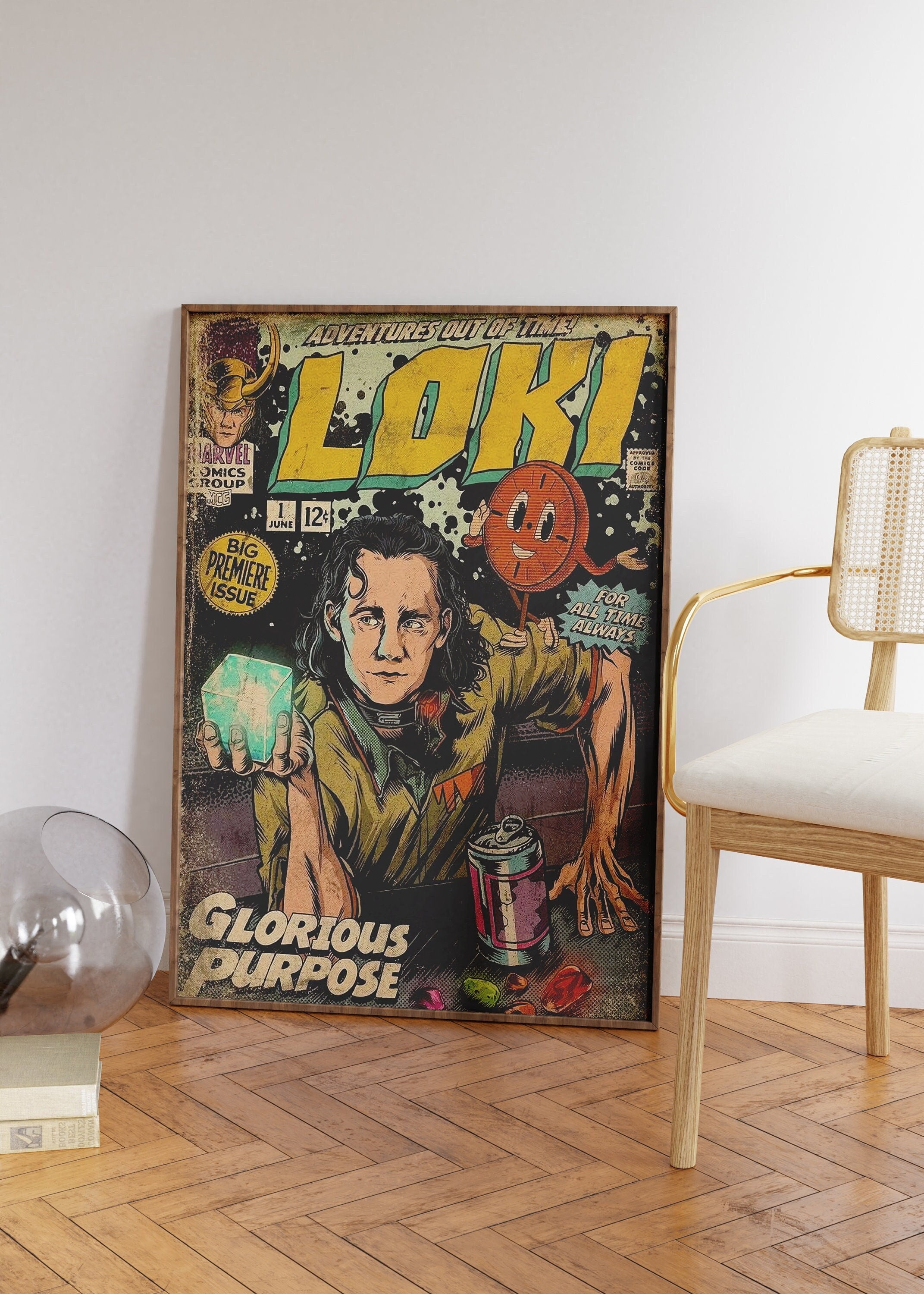 POSTER Loki Poster - Marvel Loki Comic Poster - Tom Hiddleston - Art ...