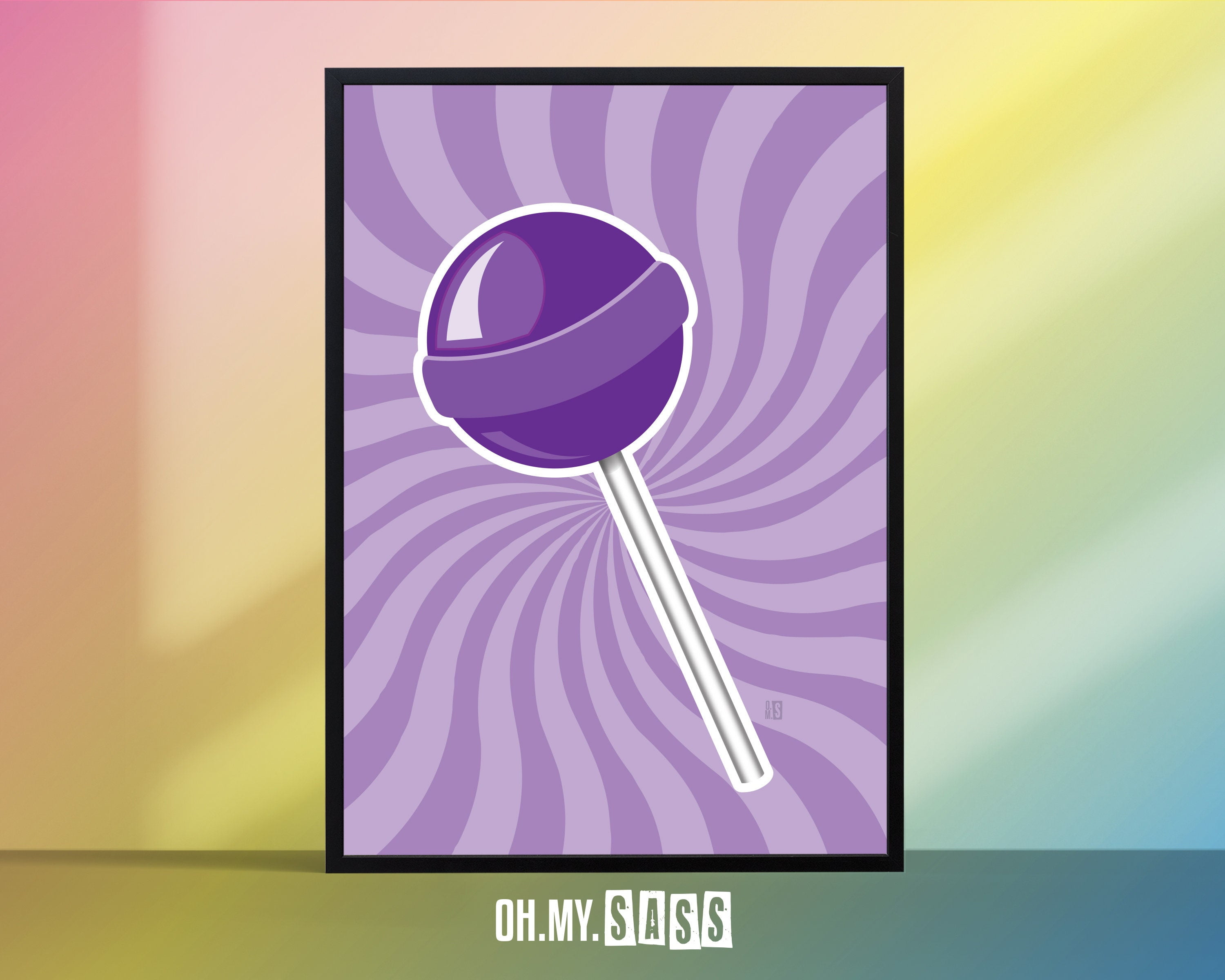 POSTER Lollipop Candy Print | Pick 'n' Mix Poster | Colourful Retro ...