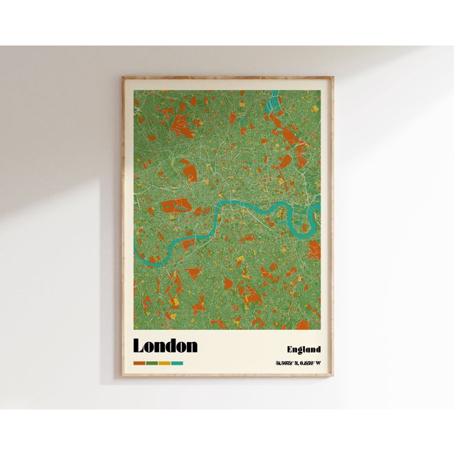 POSTER London Map Print, London Map Poster, Colourful London City Map ...