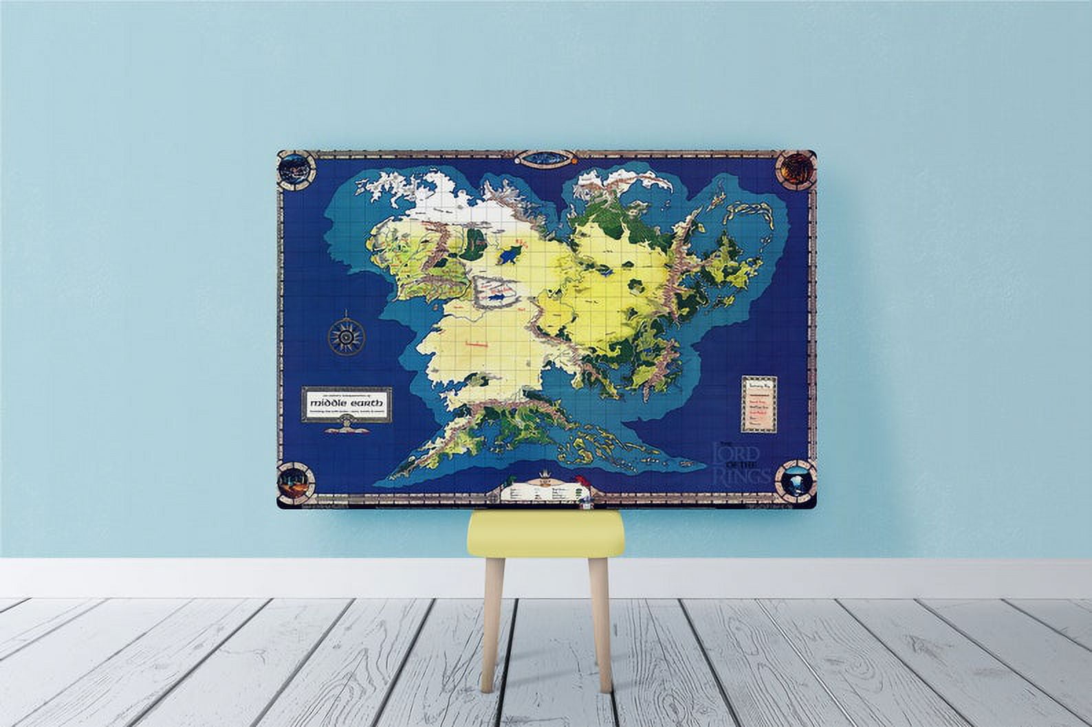 Poster Lord Of The Rings Map, Middle Earth Map, LOTR, Lord Of The Rings ...