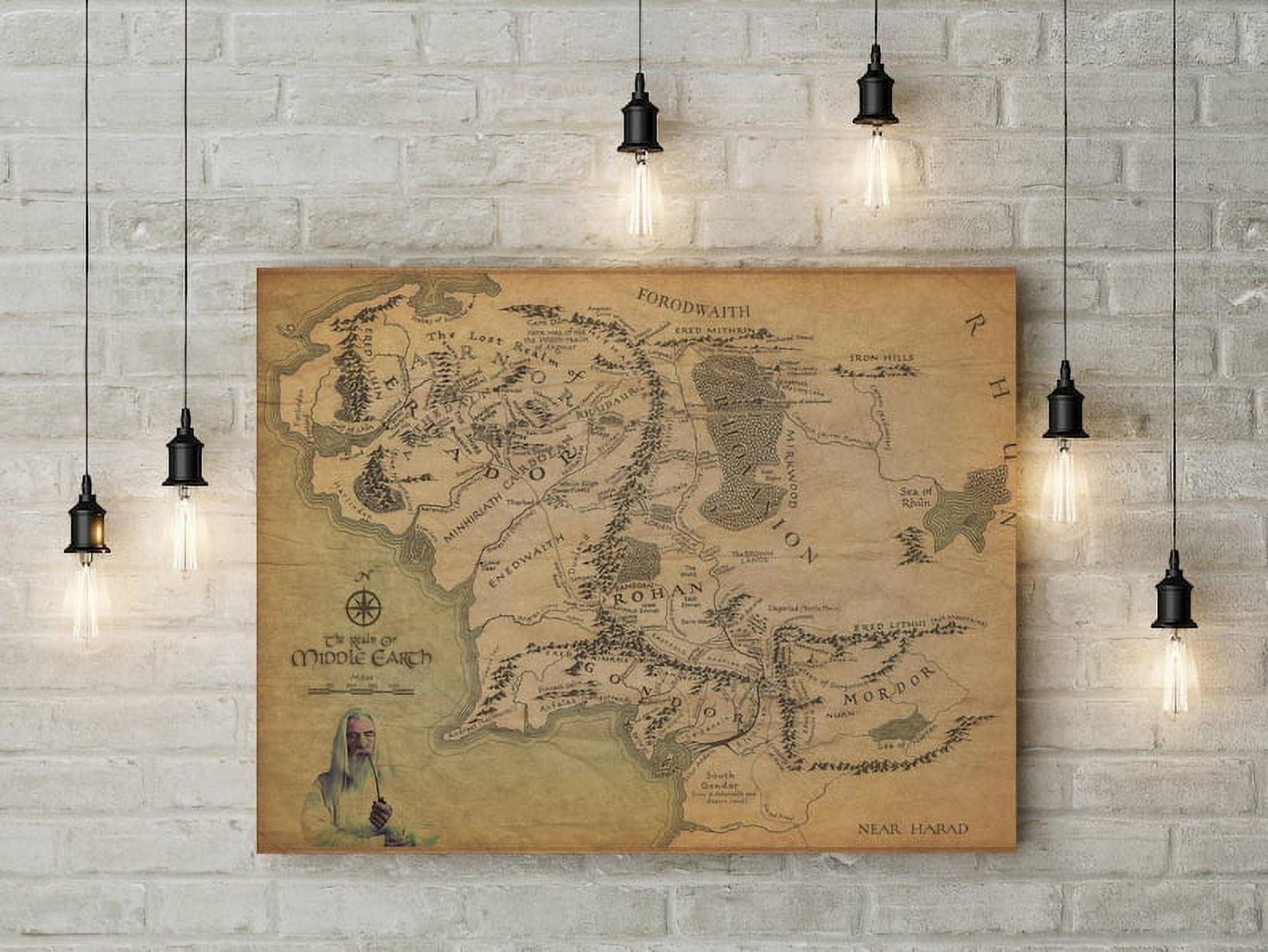 POSTER Lord Of The Rings, Lord Of The Rings Map, Middle Earth Map, LOTR ...