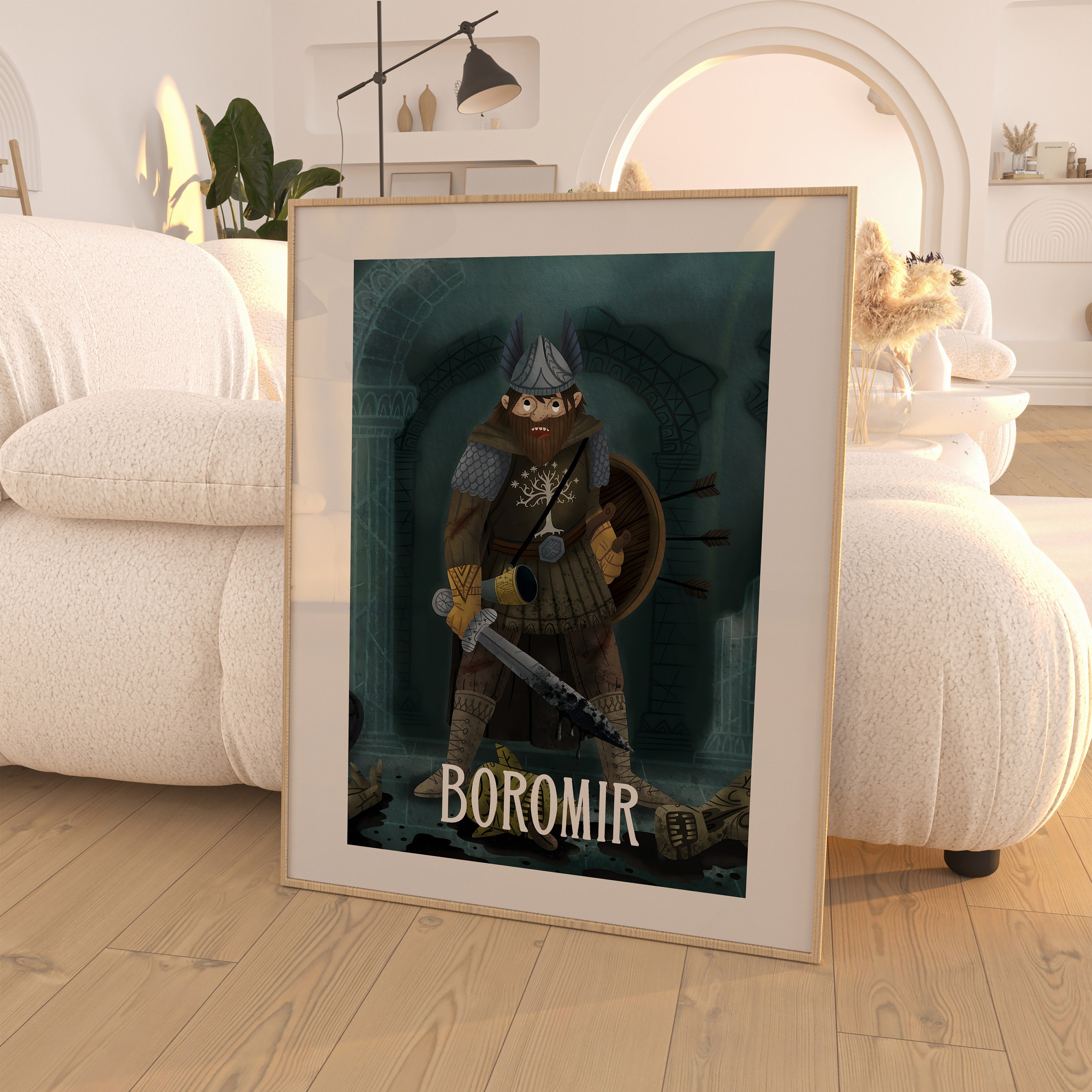 POSTER Lord of The Rings Poster LOTR Boromir Retro Wall Art The Lord of The Rings Middle Earth ...