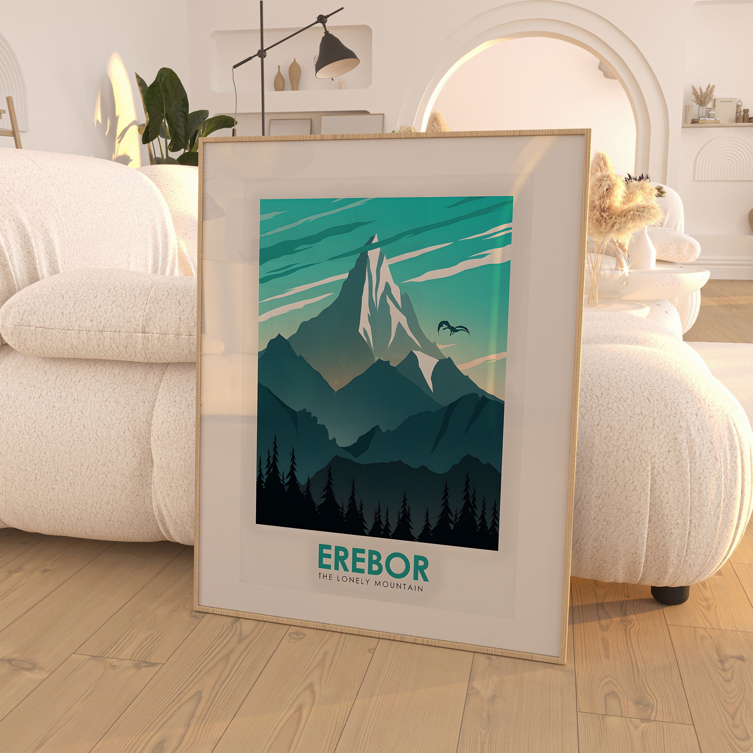 POSTER Lord of The Rings Poster LOTR Erebor Retro Travel Wall Art The ...