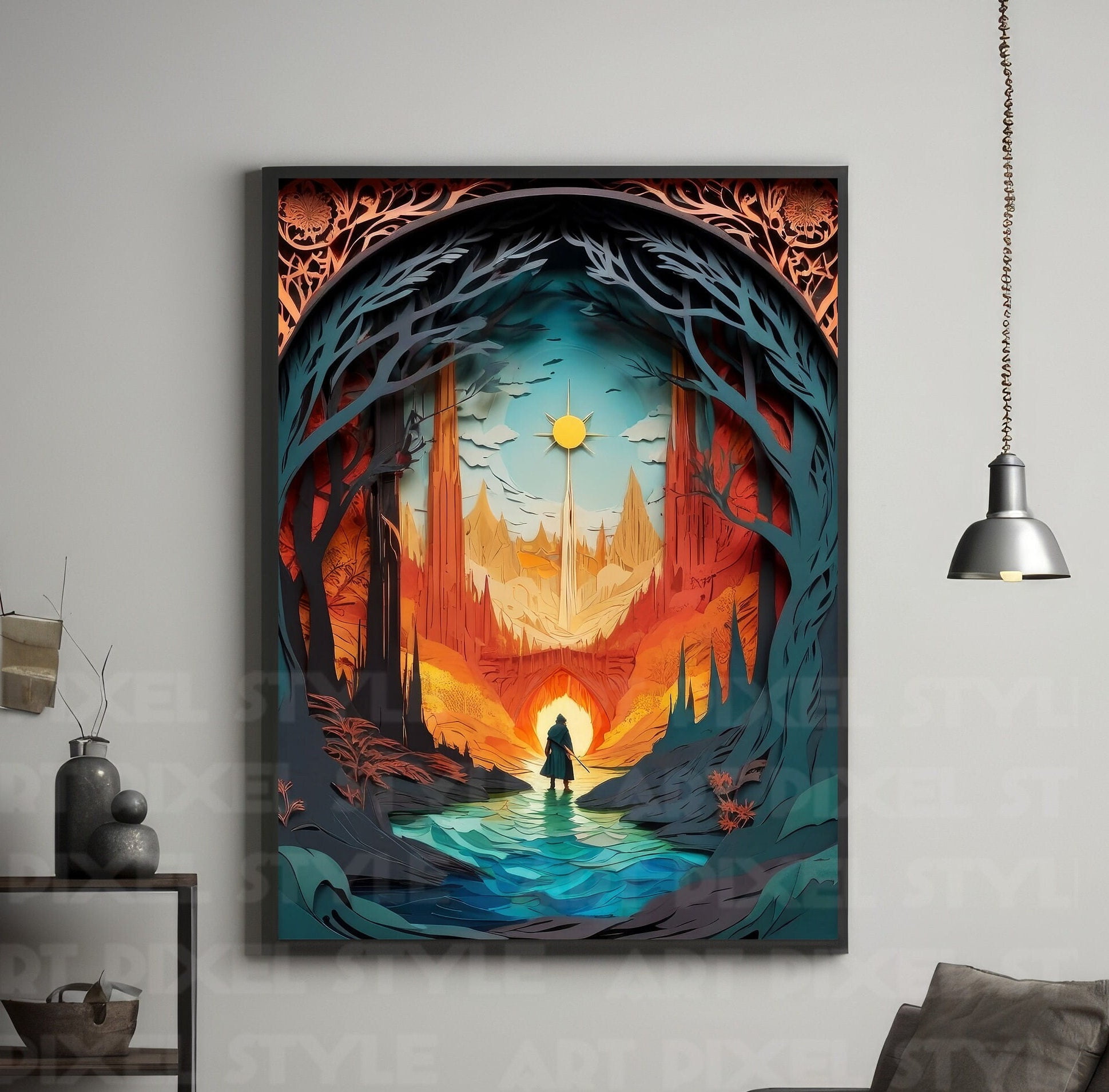 Poster Lord of the Rings Poster, Aragorn, Lotr Wall Art, Middle Earth ...