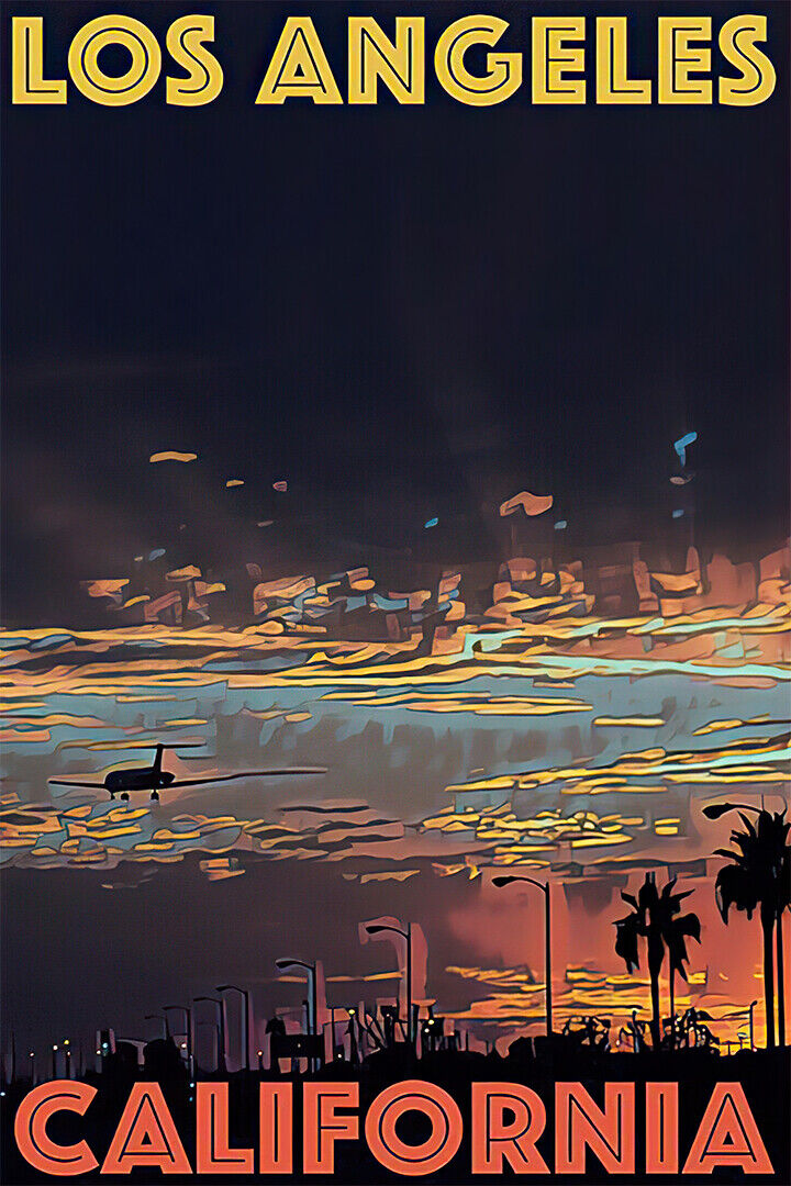 POSTER Los Angeles California Sea Port Film Vintage Art Wall Room ...