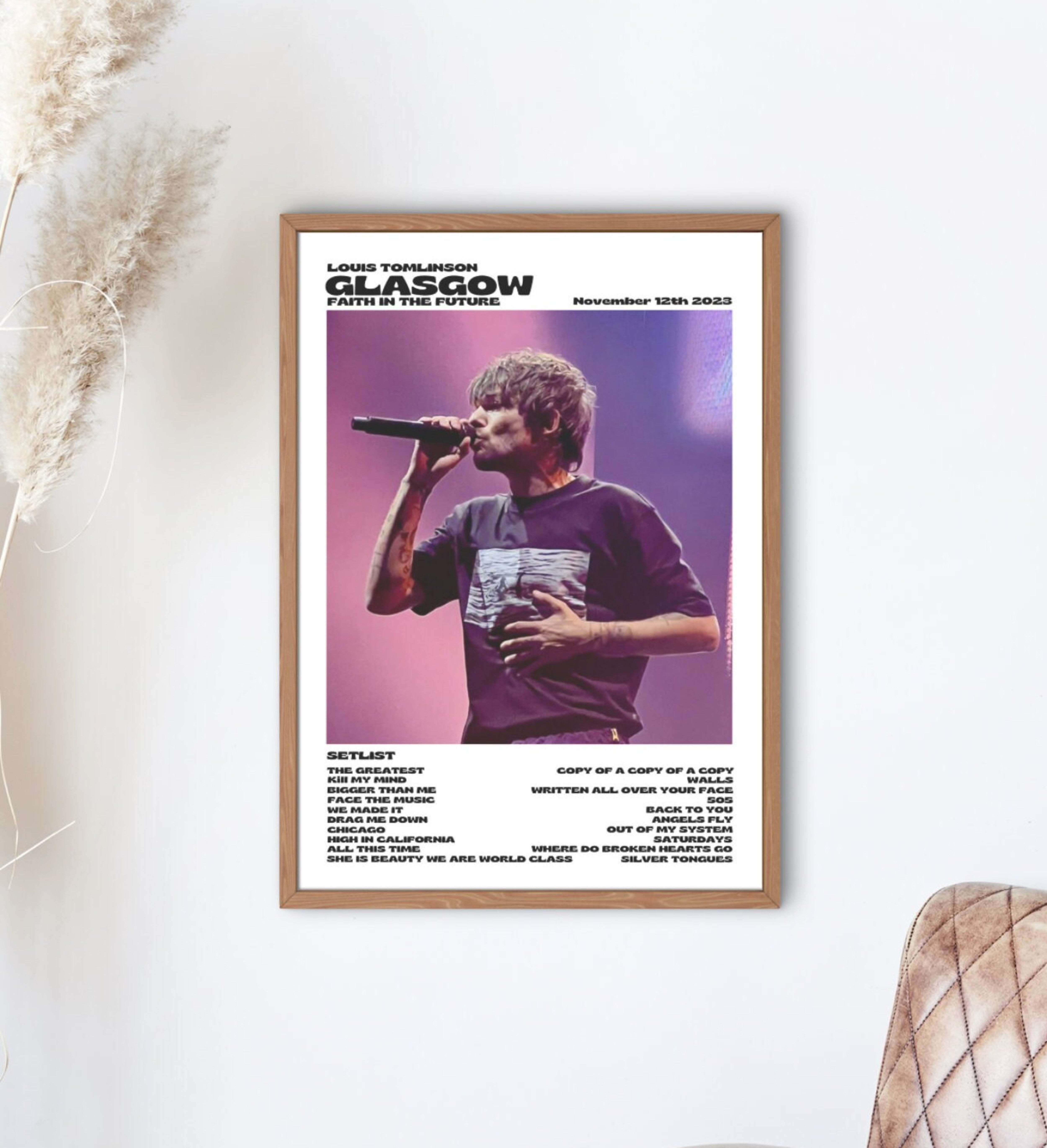 POSTER Louis Tomlinson Faith In The Future World Tour Glasgow, November ...