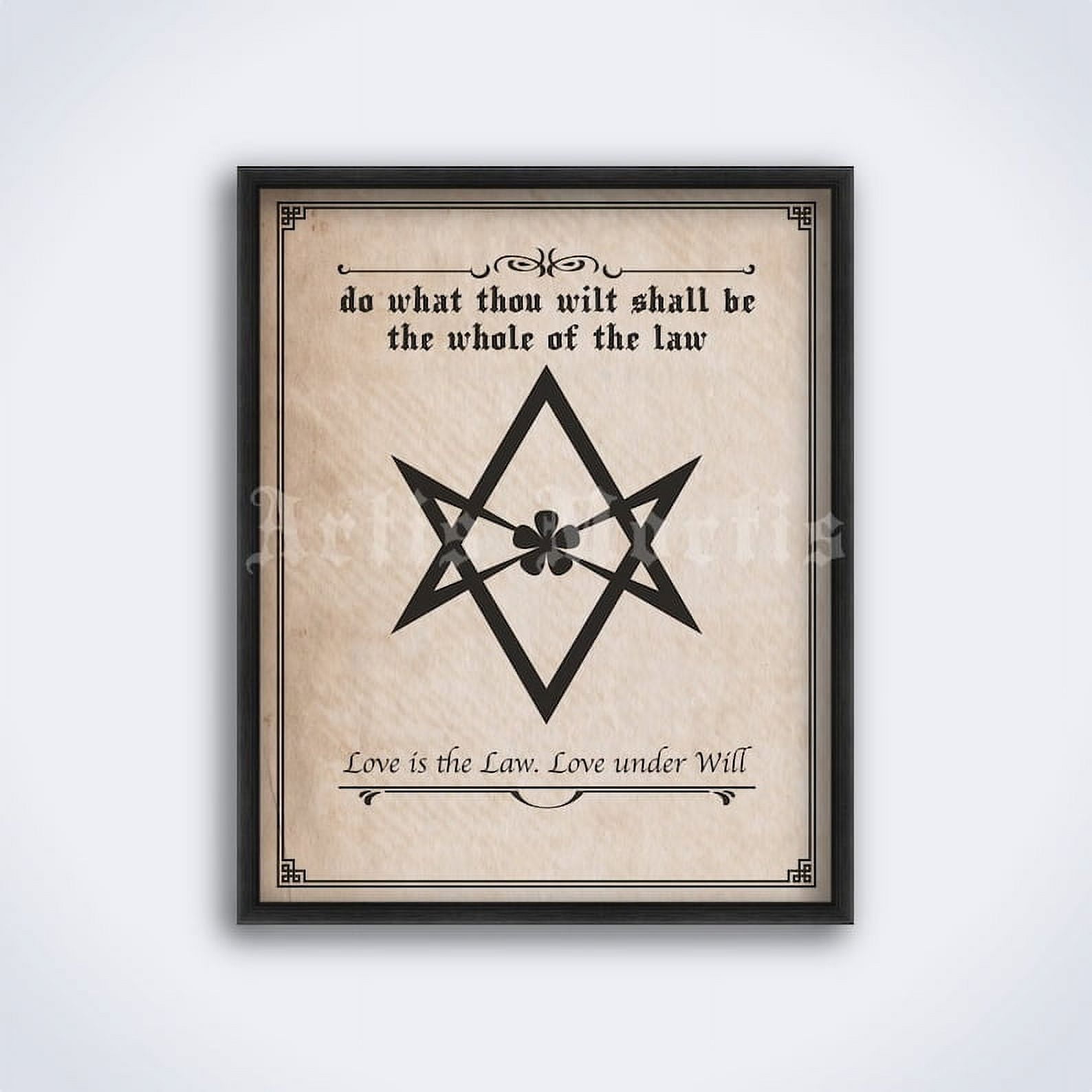 POSTER Love is Law - Aleister Crowley Thelema Magick Seal poster ...