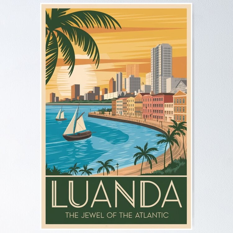 POSTER Luanda Vintage Travel Poster Poster UNFRAMED, 12x18 - Walmart.com