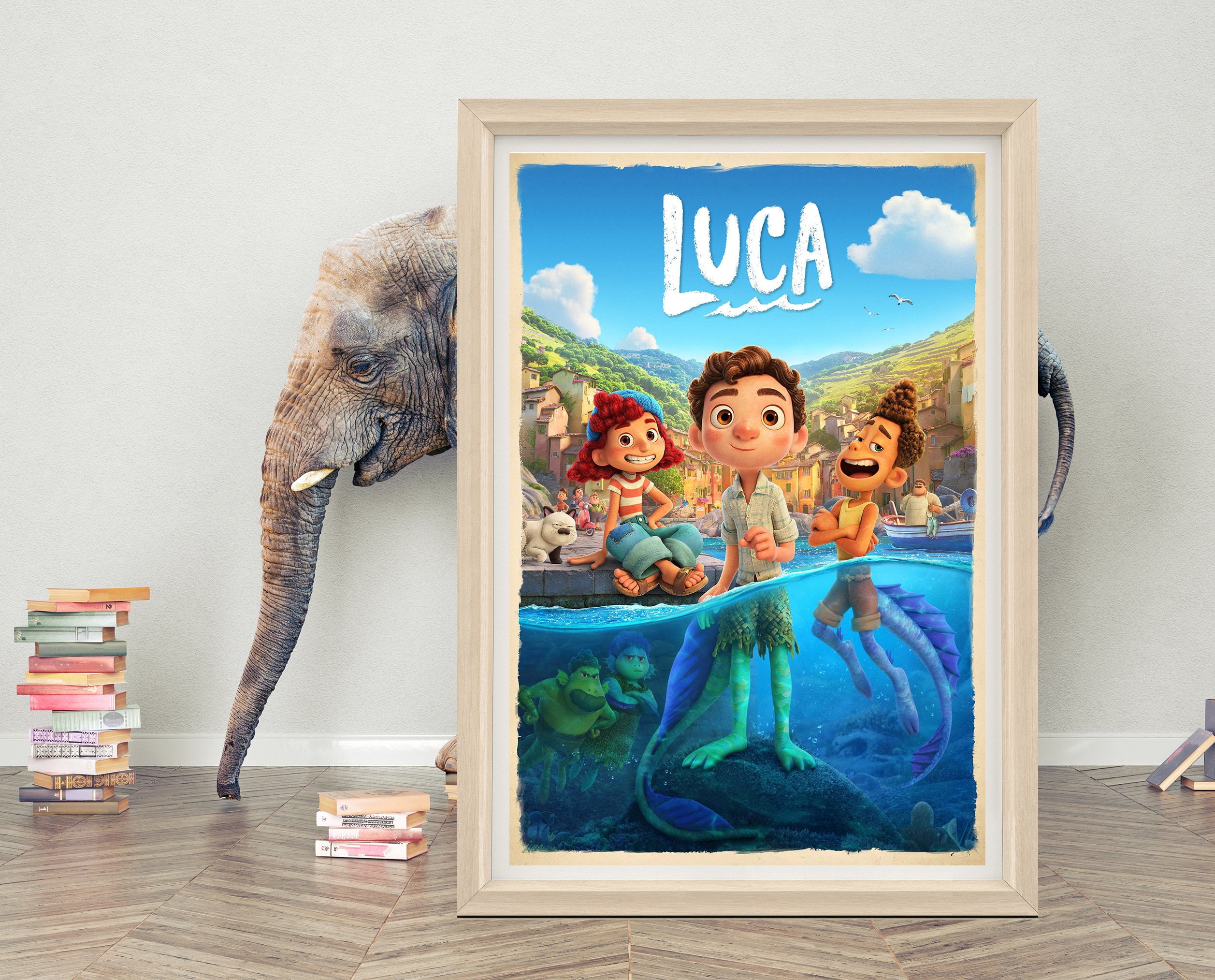POSTER Luca Anime Movie Poster Wall Art | High Quality Poster Cloth ...