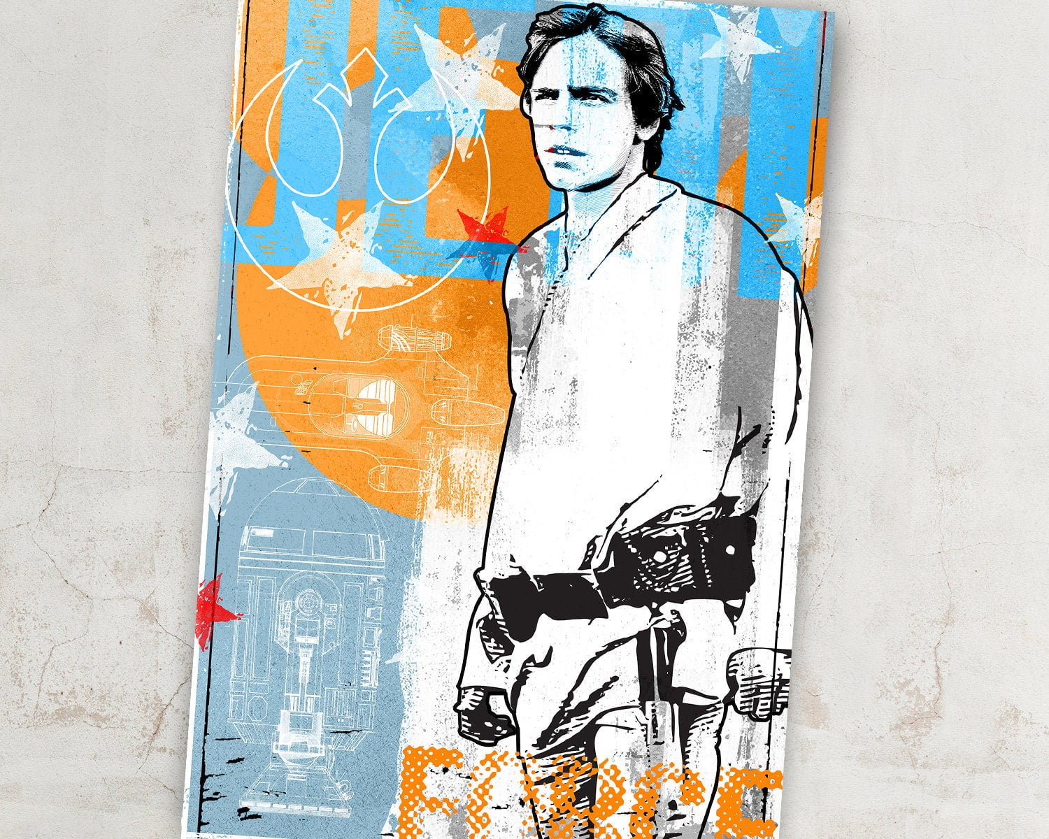 POSTER Luke Skywalker - Star Wars Art - Luke Skywalker Poster, Jedi ...