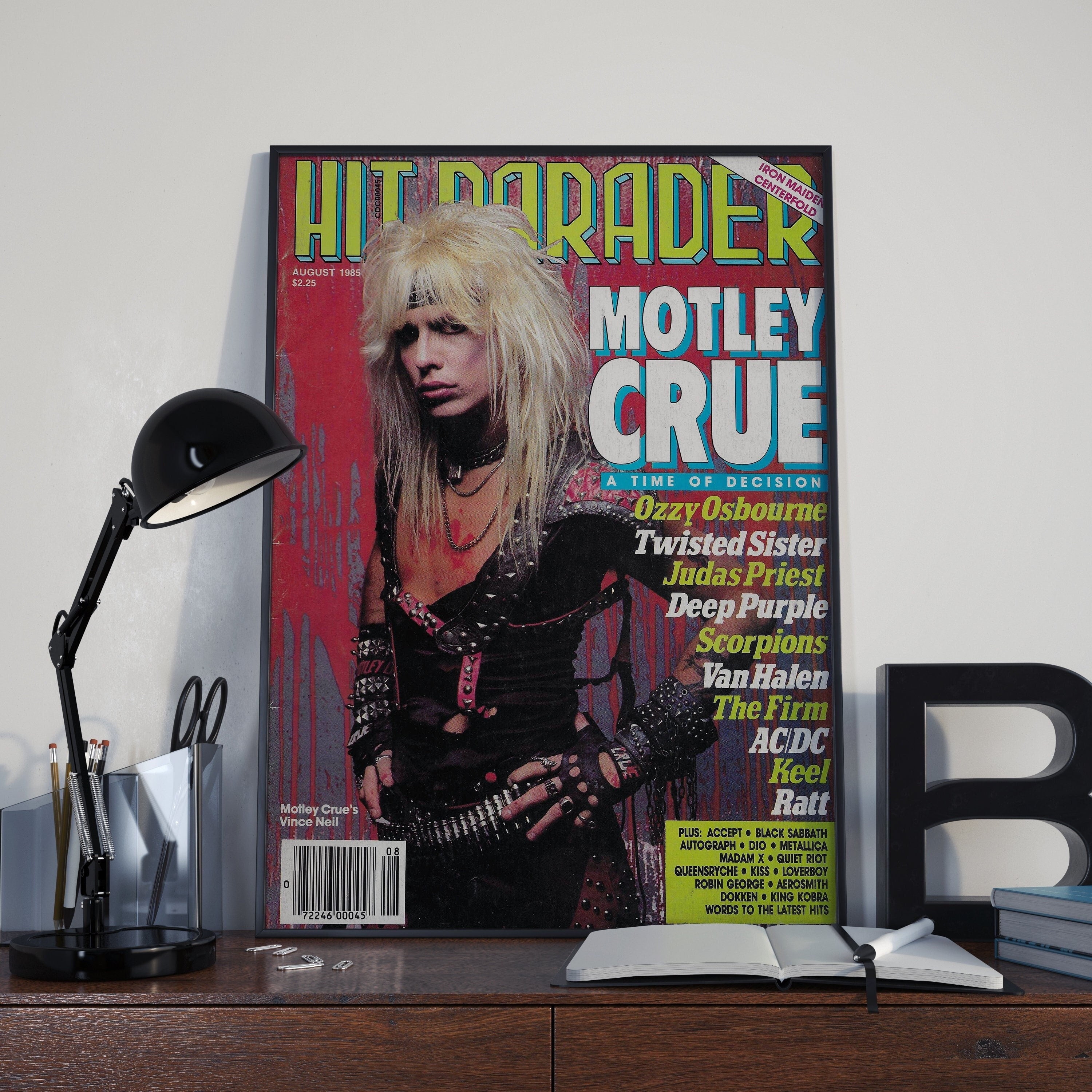 POSTER MÃ¶tley CrÃ¼e 1985 Poster | Vintage Music Poster | Magazine ...