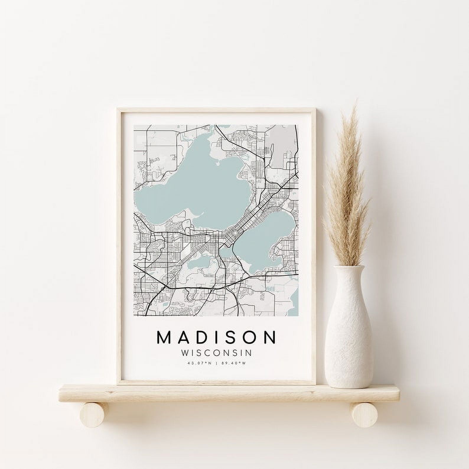 POSTER MADISON City Map, Wisconsin USA WI Map Print, new job gift ...
