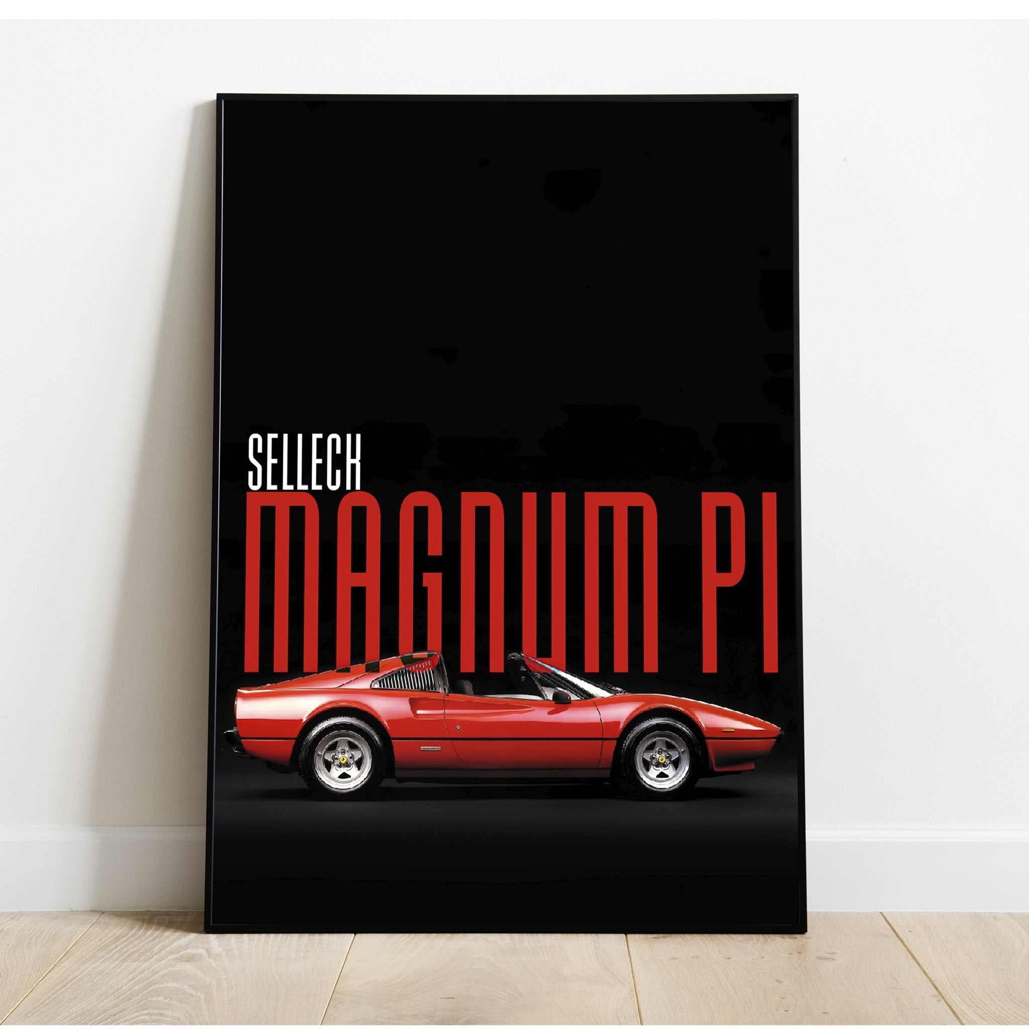 POSTER MAGNUM P.I. | Tom Selleck | Ferrari 308 gts qv | 80's tv Wall ...