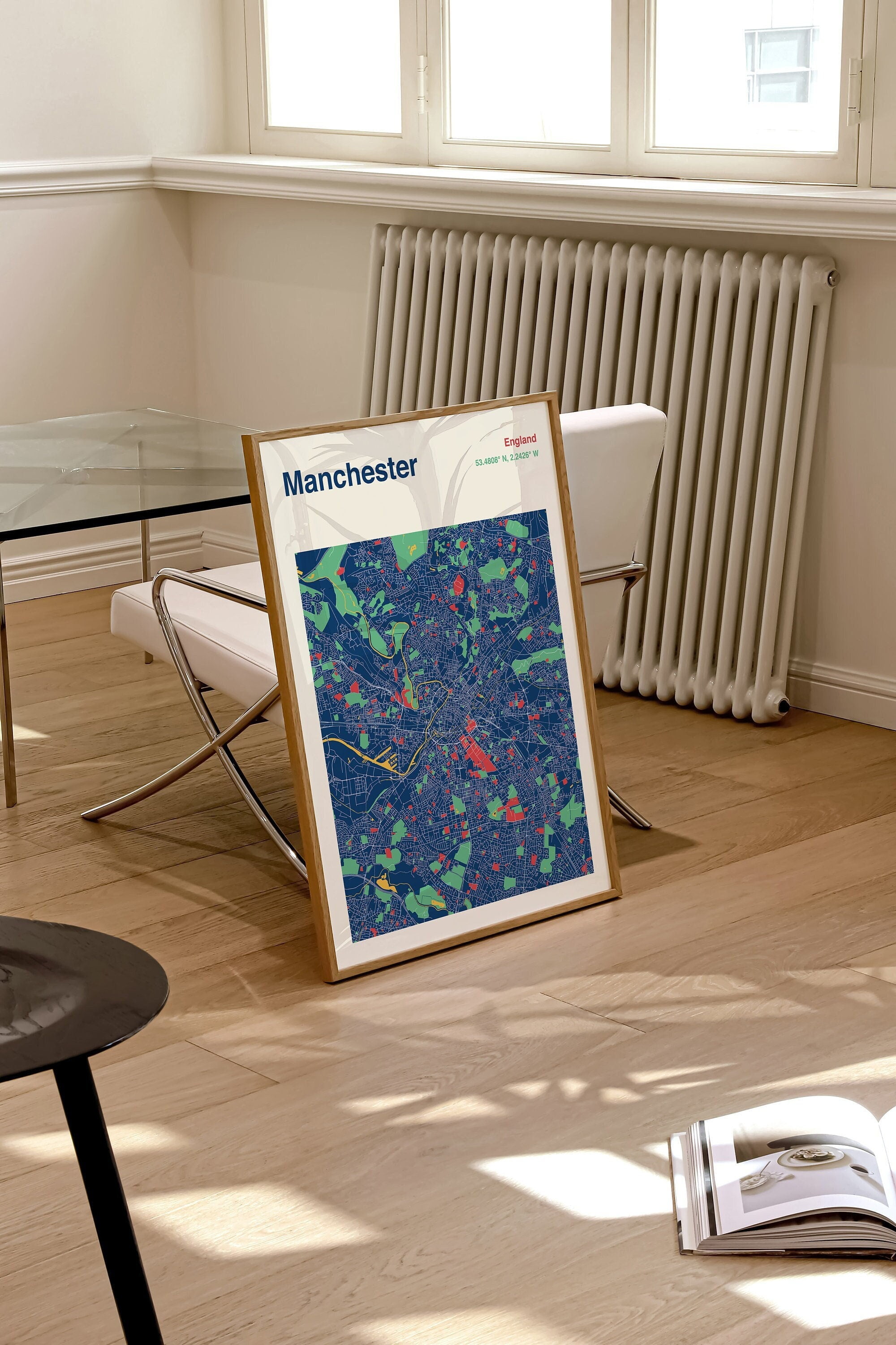 POSTER MANCHESTER Map Print, Manchester Map Poster, Manchester Map Wall ...