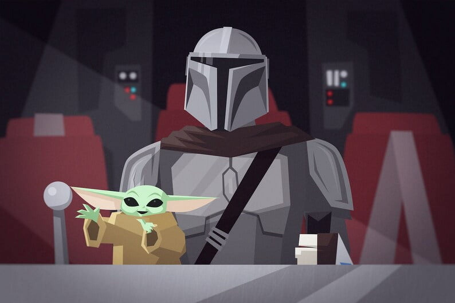 POSTER MANDALORIAN & GROGU Poster | Star Wars Art-UNFRAMED - Walmart.com