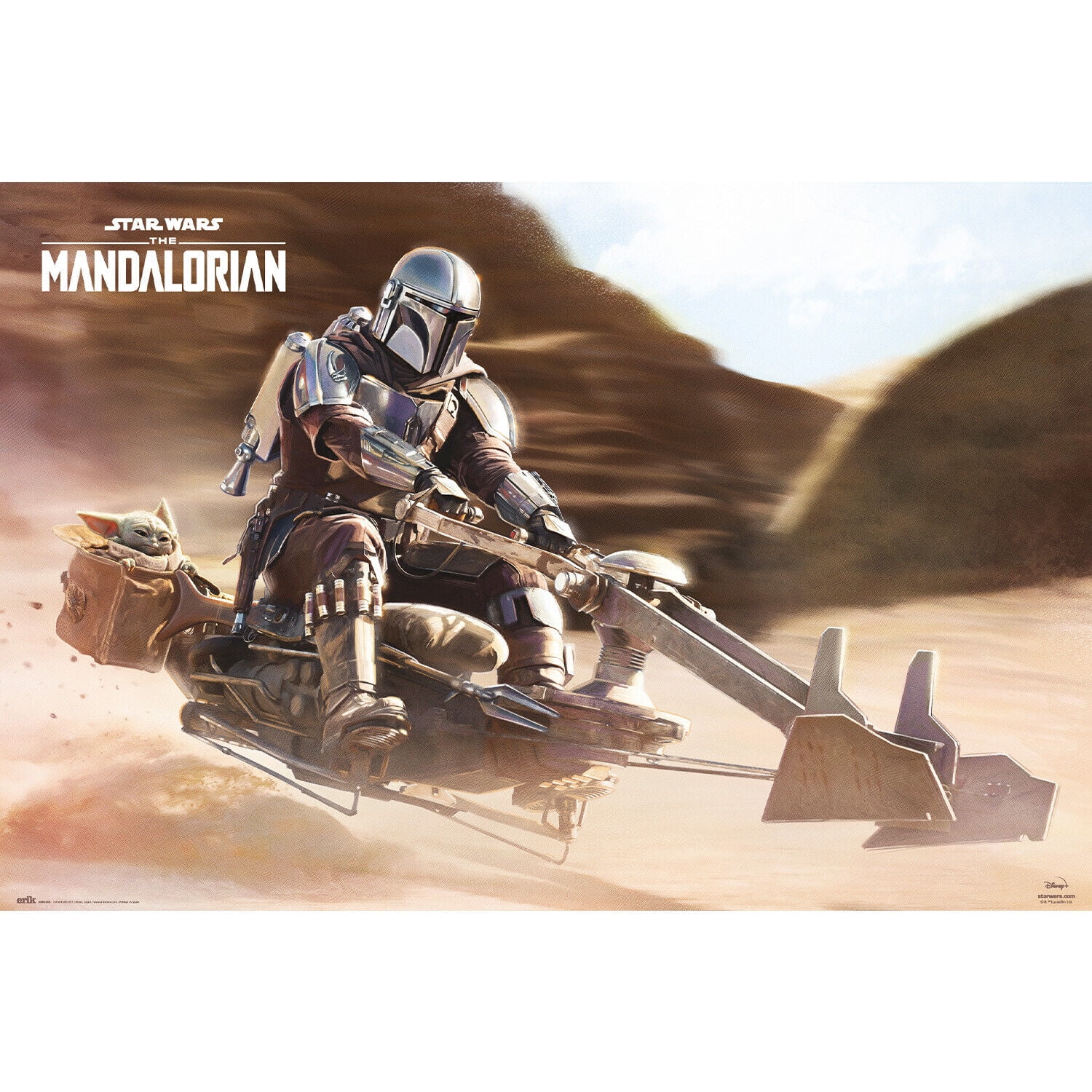 POSTER MANDALORIAN - MANDO ON SPEEDER POSTER - - STAR WARS 3914-12x18 ...
