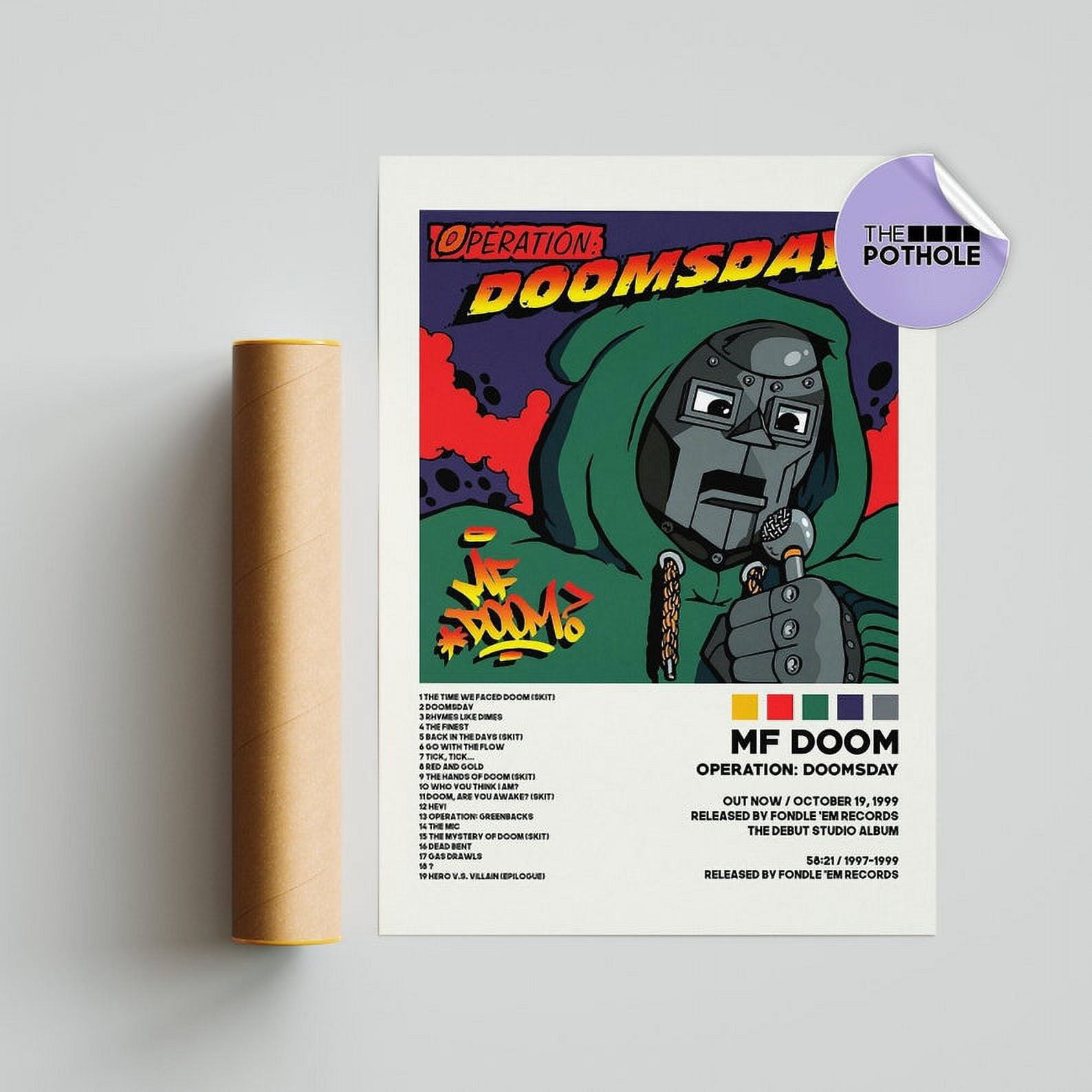 POSTER MF DOOM Posters / Doomsday Poster, Tracklist Album Cover Poster ...