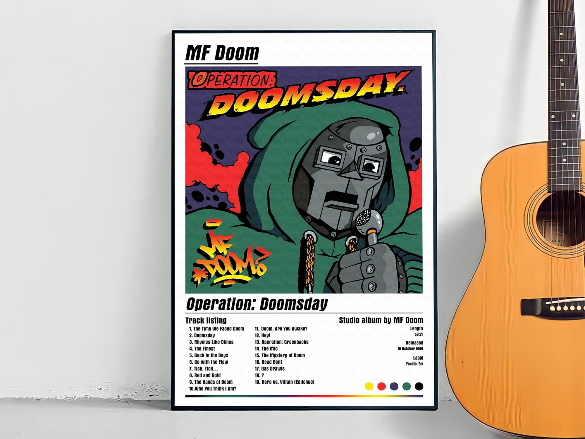 POSTER MF Doom - Operation Doomsday | Album Cover Poster-UNFRAMED - Walmart.com