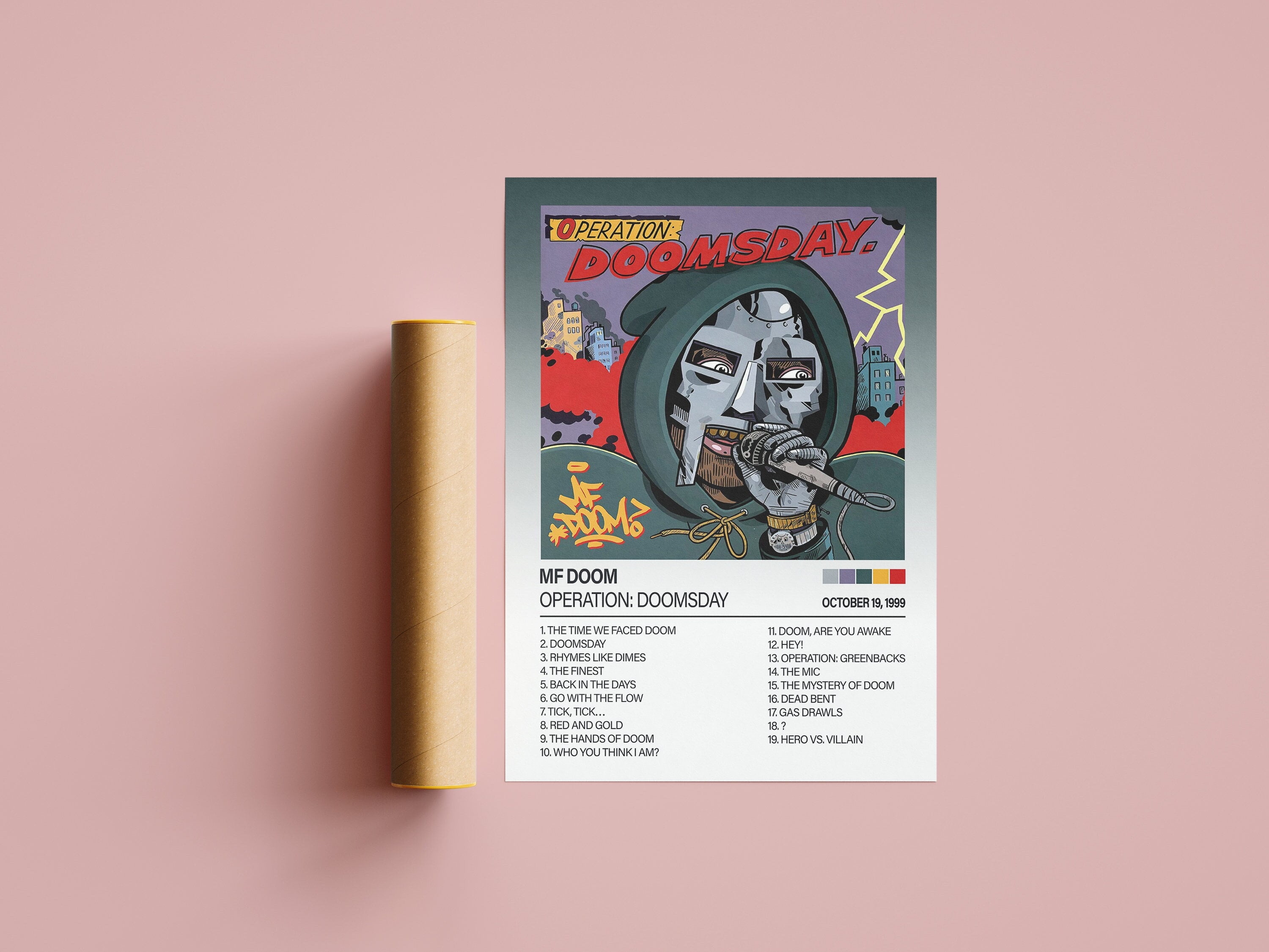 POSTER MF Doom Operation Doomsday Album Poster, MF Doom Poster, MF Doom ...