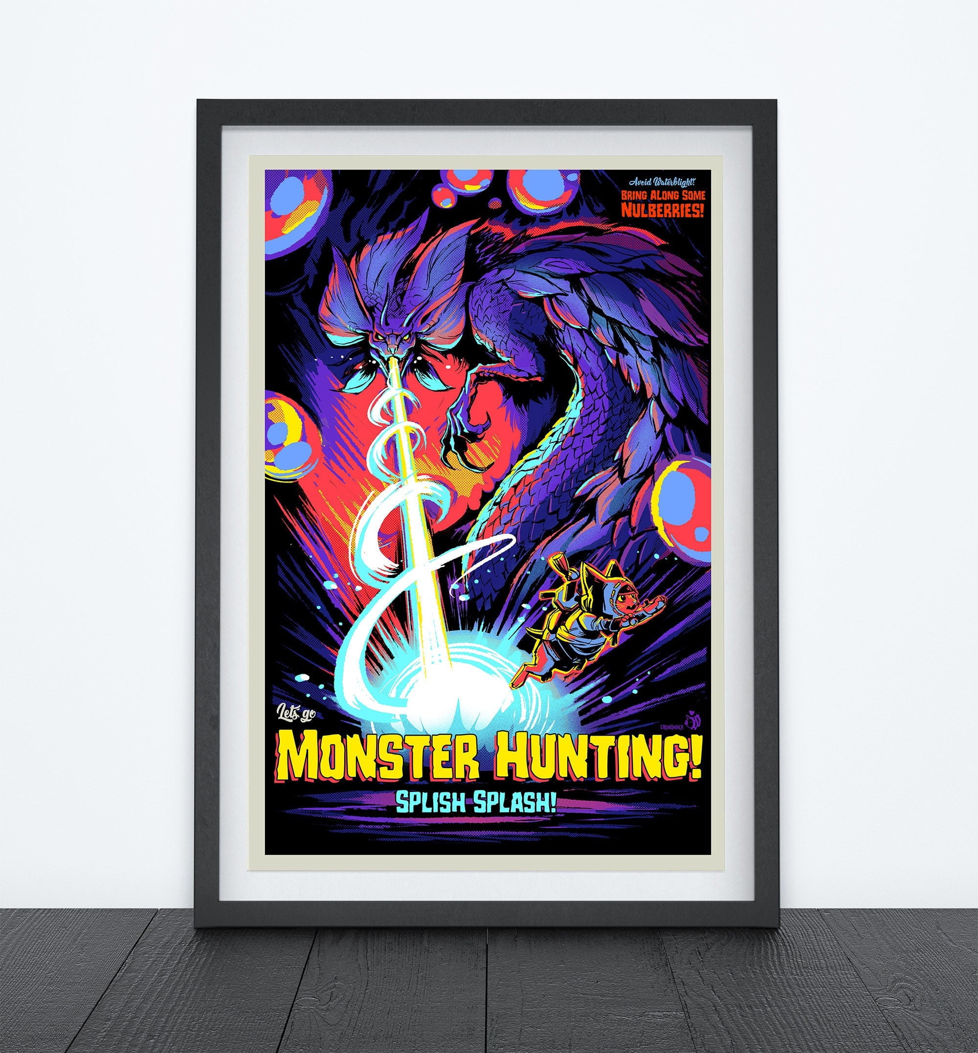 POSTER MIZUTSUNE Let's Go Monster Hunting, Video Game Poster, Video ...