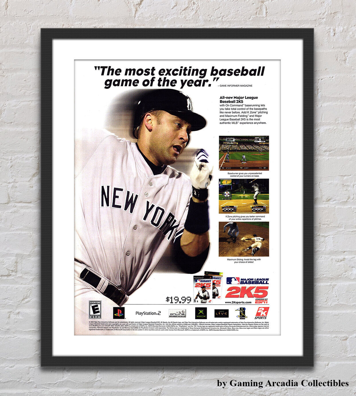 POSTER MLB Major League Baseball 2K5 PS2 XBOX Poster-24x36-UNFRAMED ...