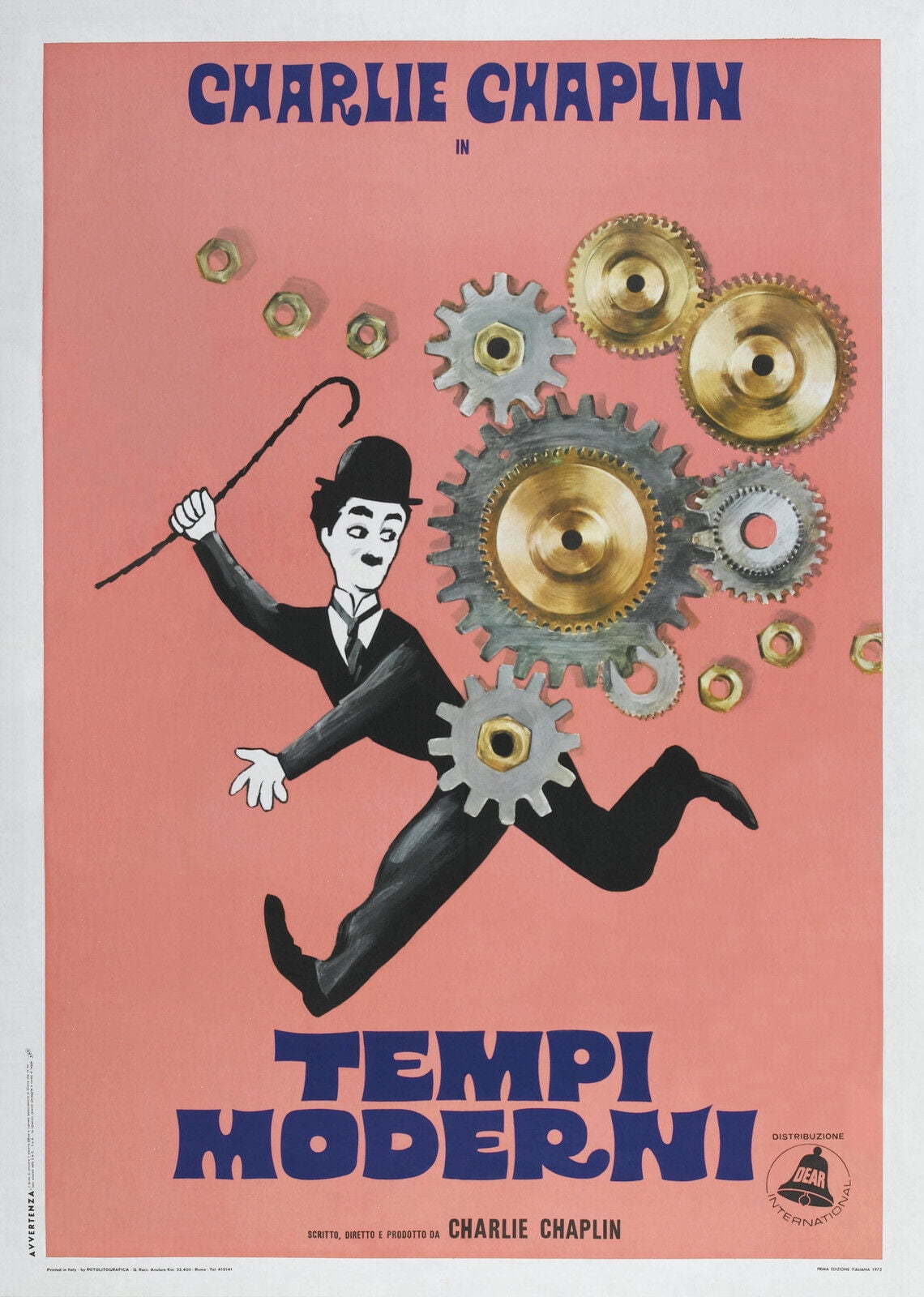 POSTER MODERN TIMES Movie Poster 1936 Charlie Chaplin RARE ART-8x12 ...