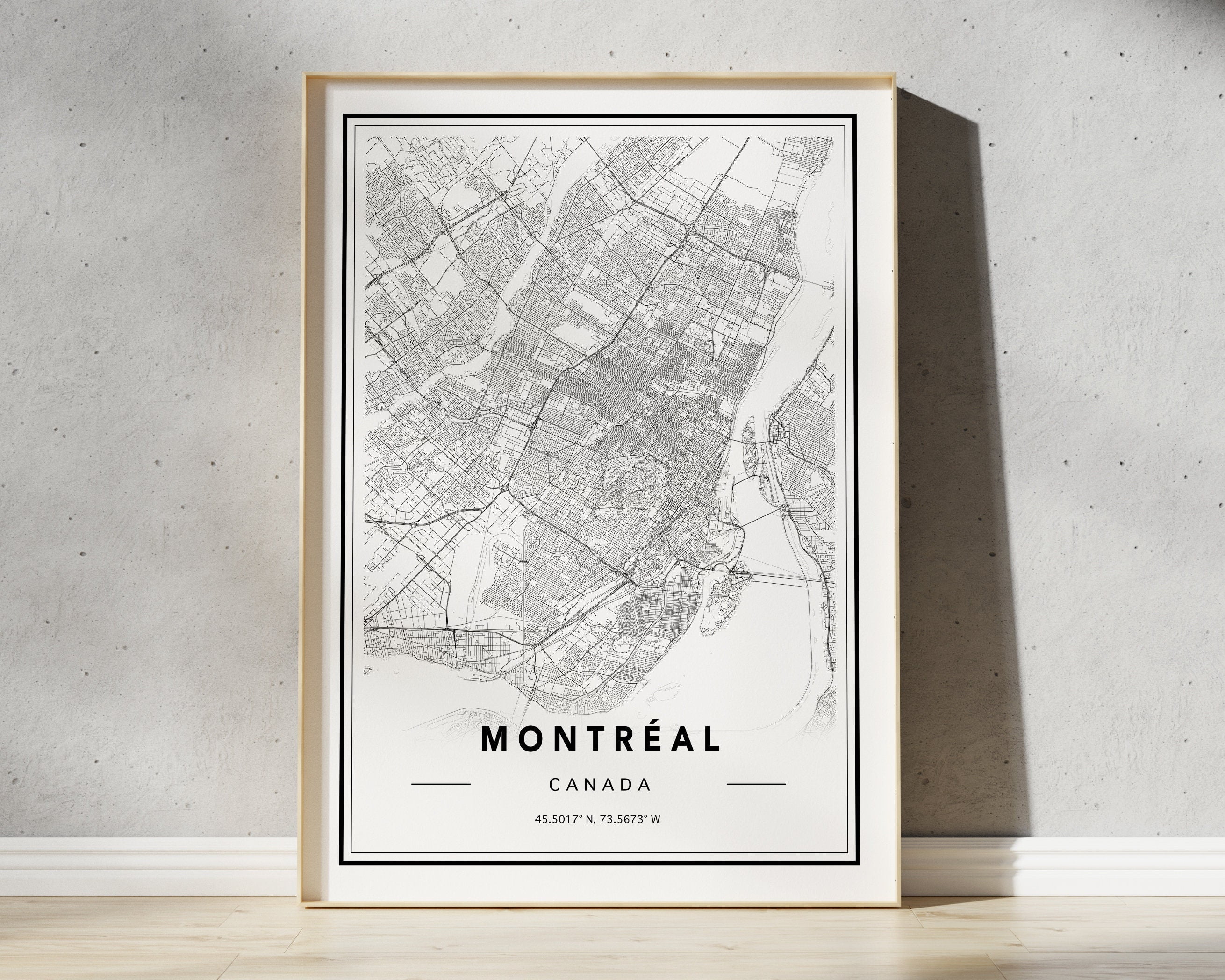 POSTER MONTREAL Map Print, Montreal Map Poster, Montreal Map Wall Art ...