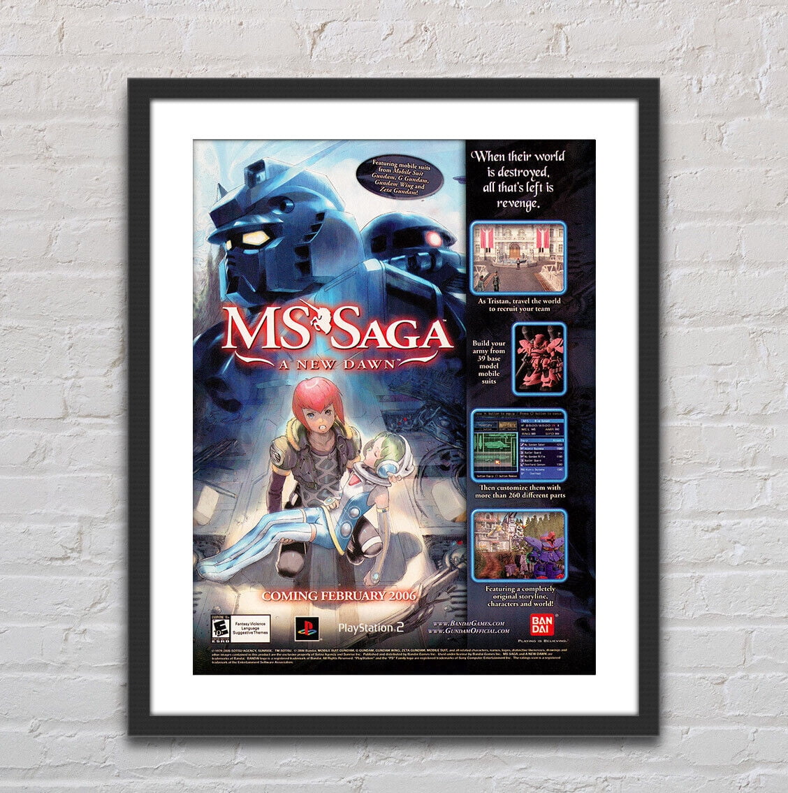 POSTER MS Saga A New Dawn Gundam Playstation 2 Poster-8x12-UNFRAMED ...