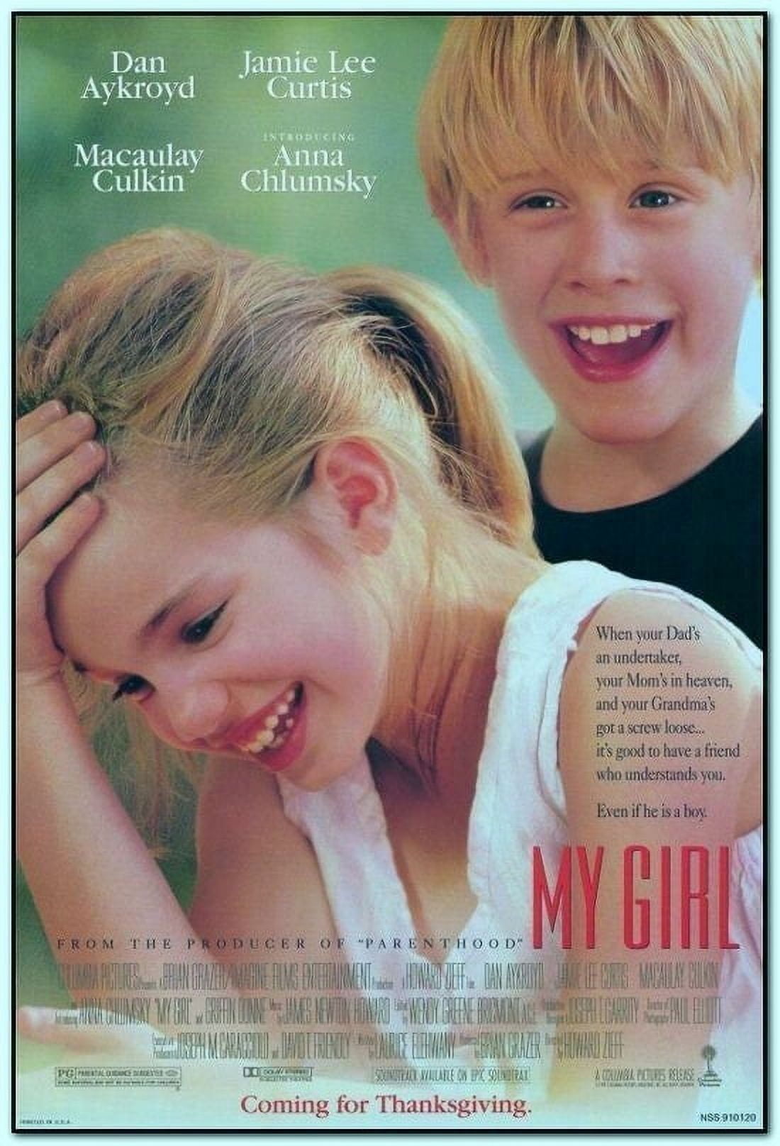 POSTER MY GIRL - 1991 - Original, Rolled Movie Poster - Advance Style ...