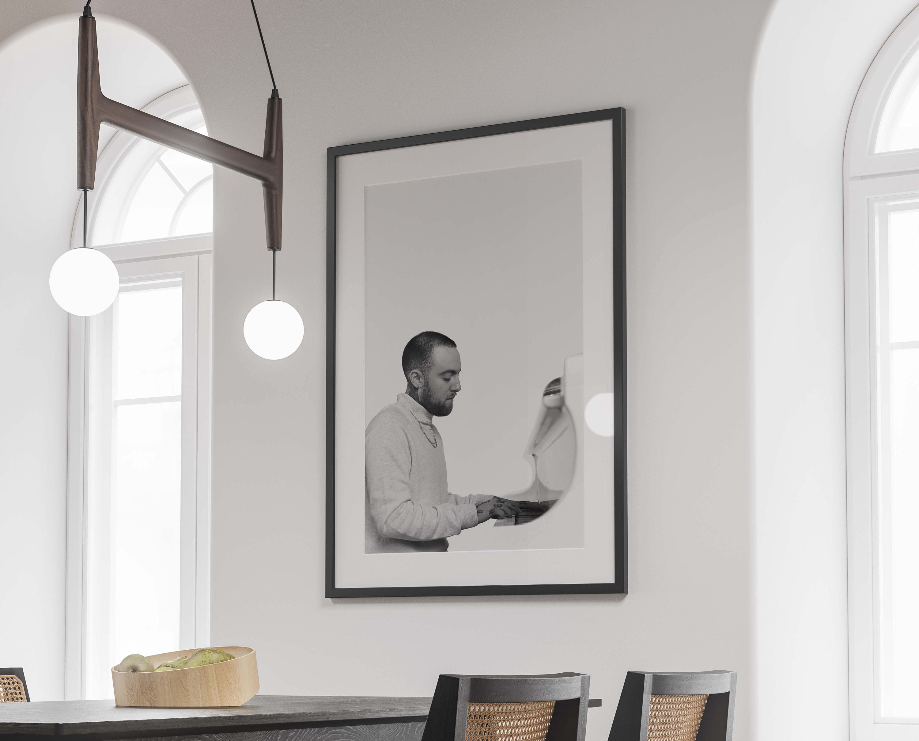 POSTER Mac Miller Rapper Poster, Vintage Black And White Print, Mac ...