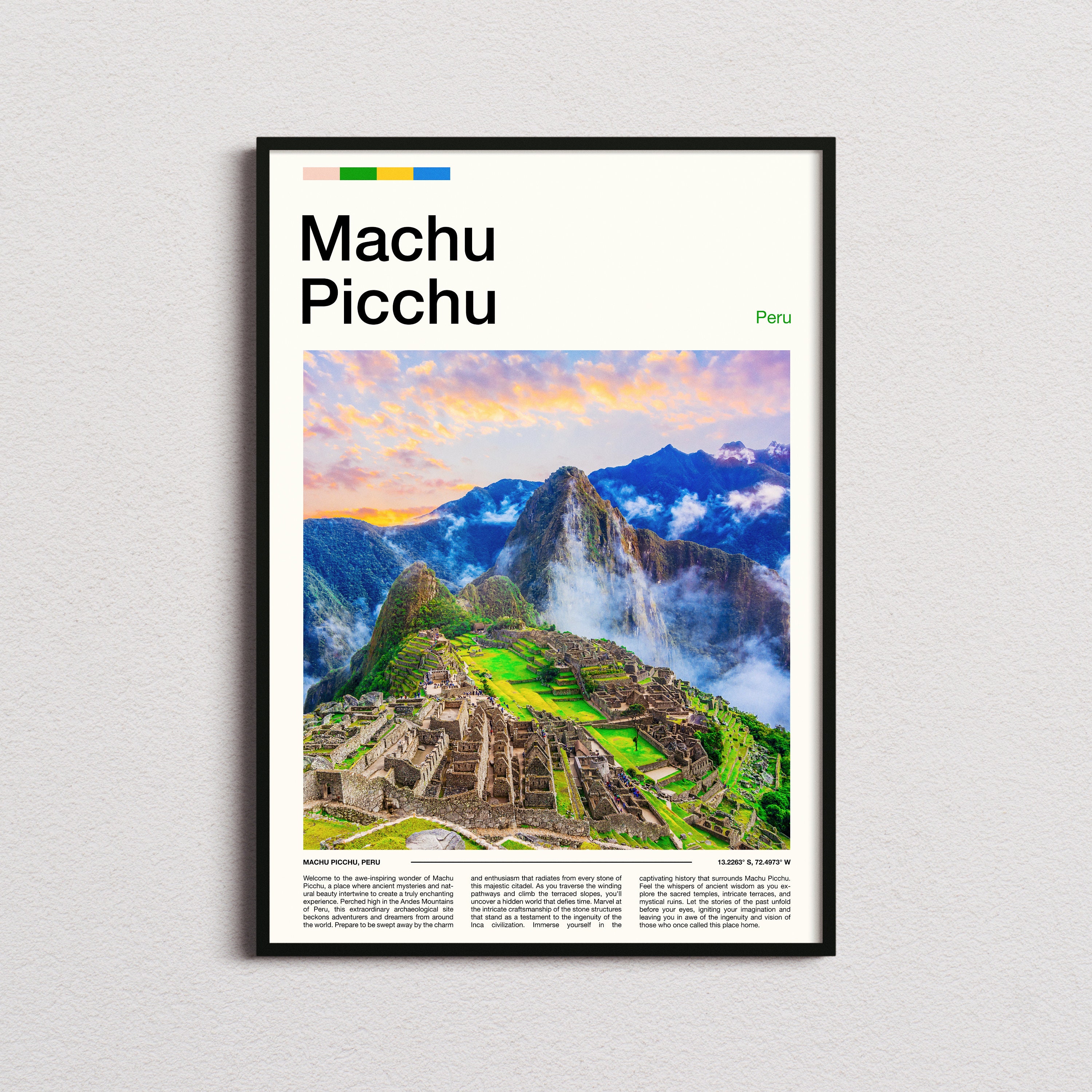 POSTER Machu Picchu Print, Machu Picchu Poster, Machu Picchu Wall Art ...