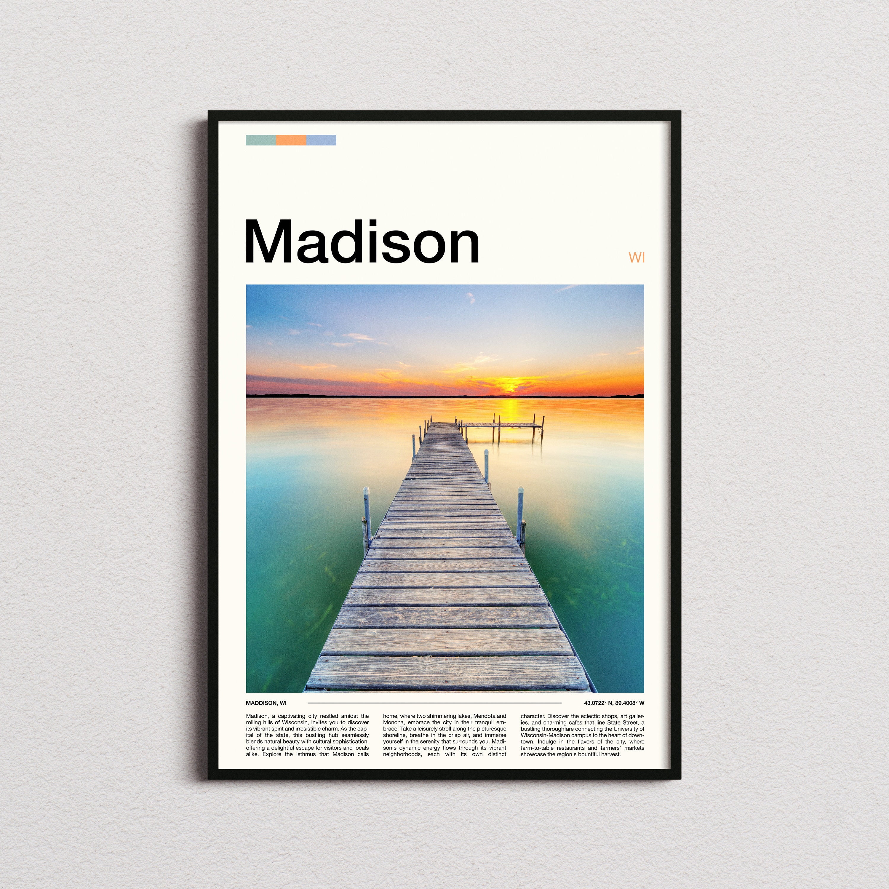 POSTER Madison Print, Madison Poster, Madison Wall Art, Wisconsin Art ...