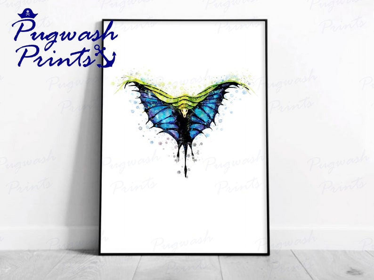 POSTER Magic Beasts Print 'SWOOPING EVIL' Watercolour Splash Art ...