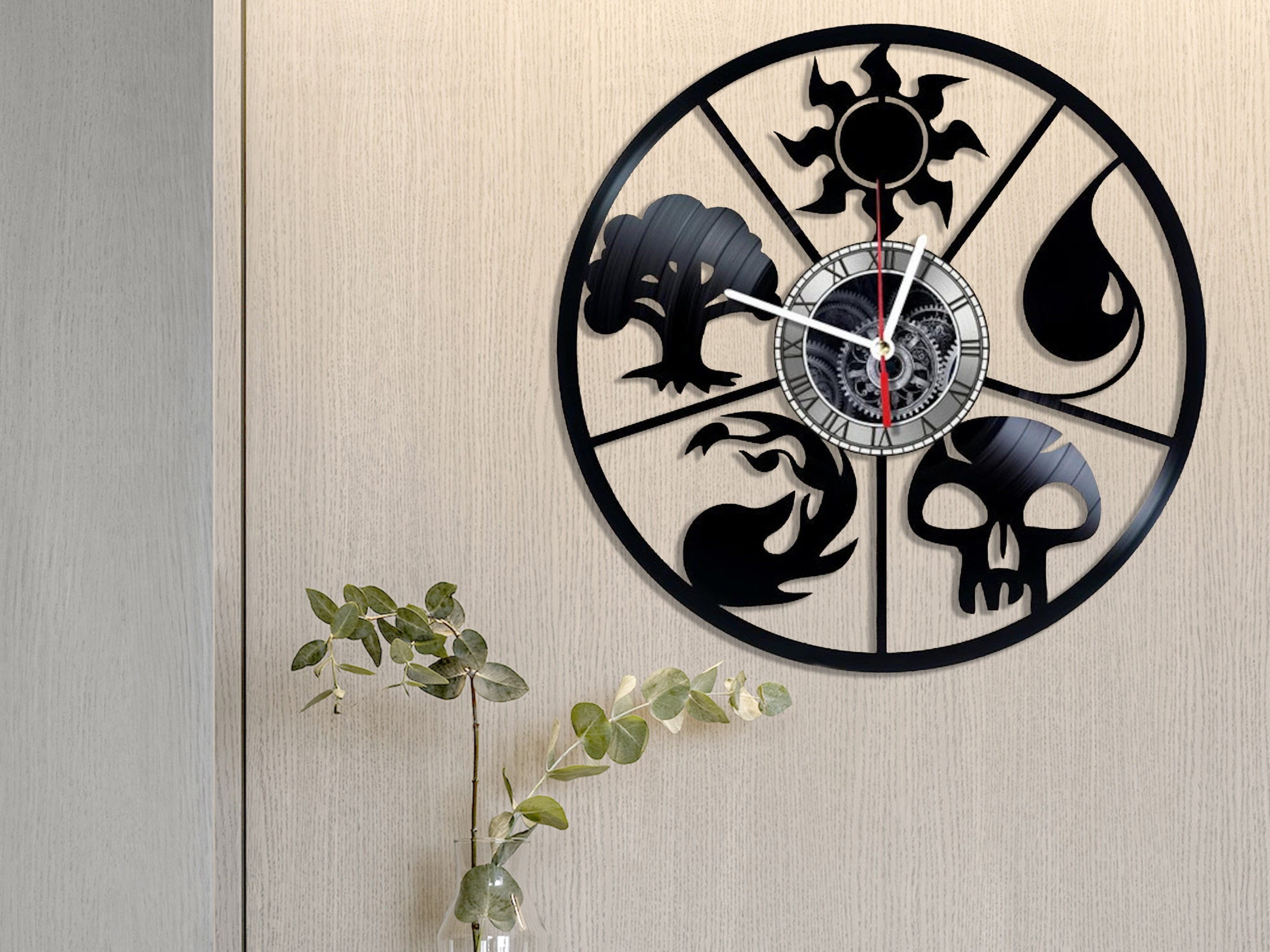 POSTER Magic Board Game Vinyl Wall Clock, Game Room Clock, Gift for ...