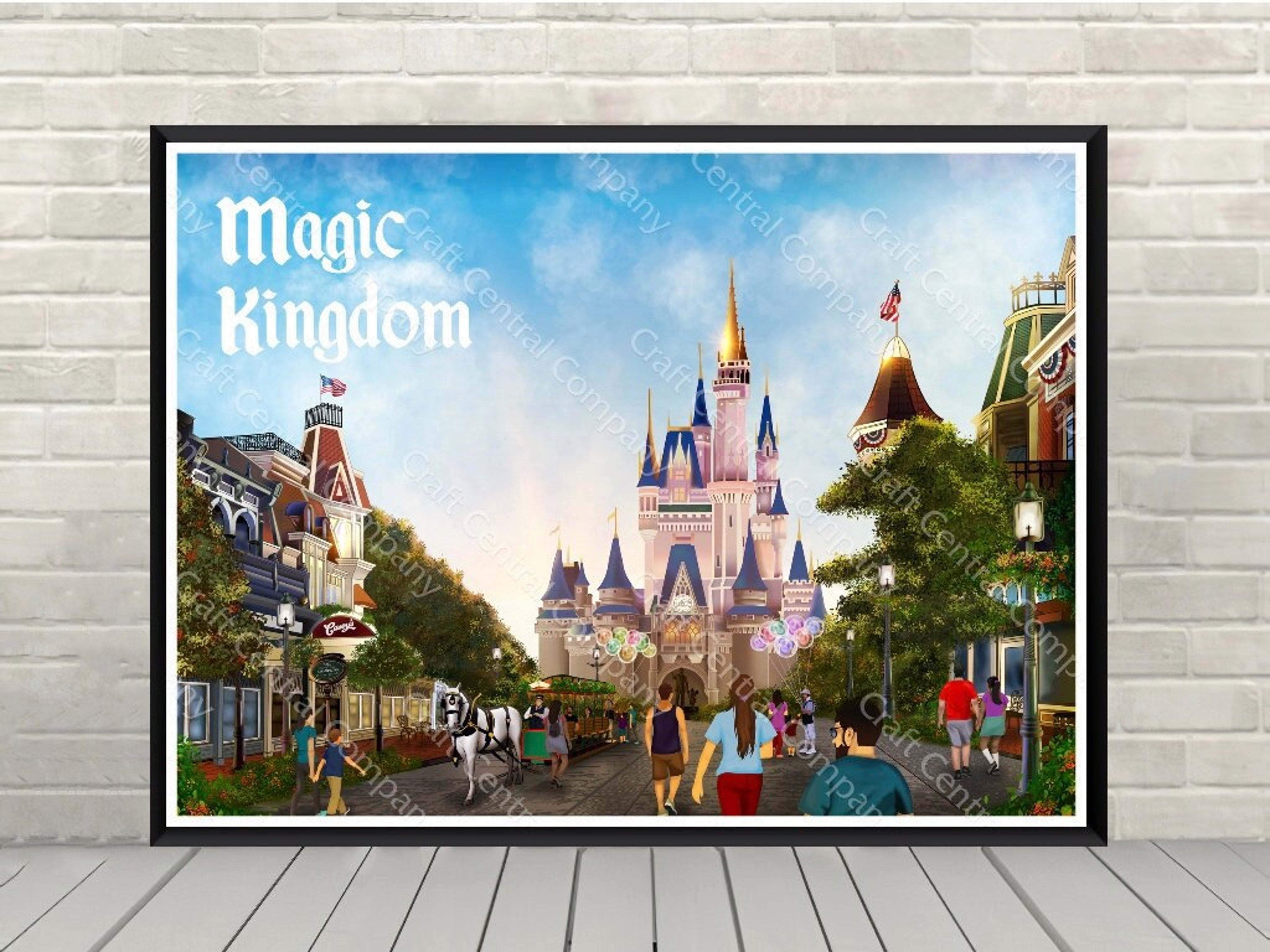 POSTER Magic Kingdom Main Street Poster Disney Attraction poster Disney ...