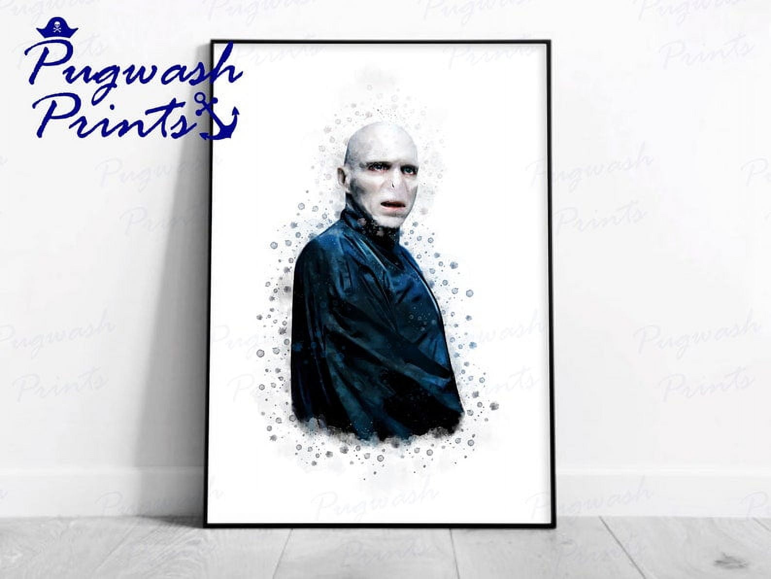 POSTER Magic Wizard Print 'LORD VOLDEMORT' Watercolour Splash Wall Art ...
