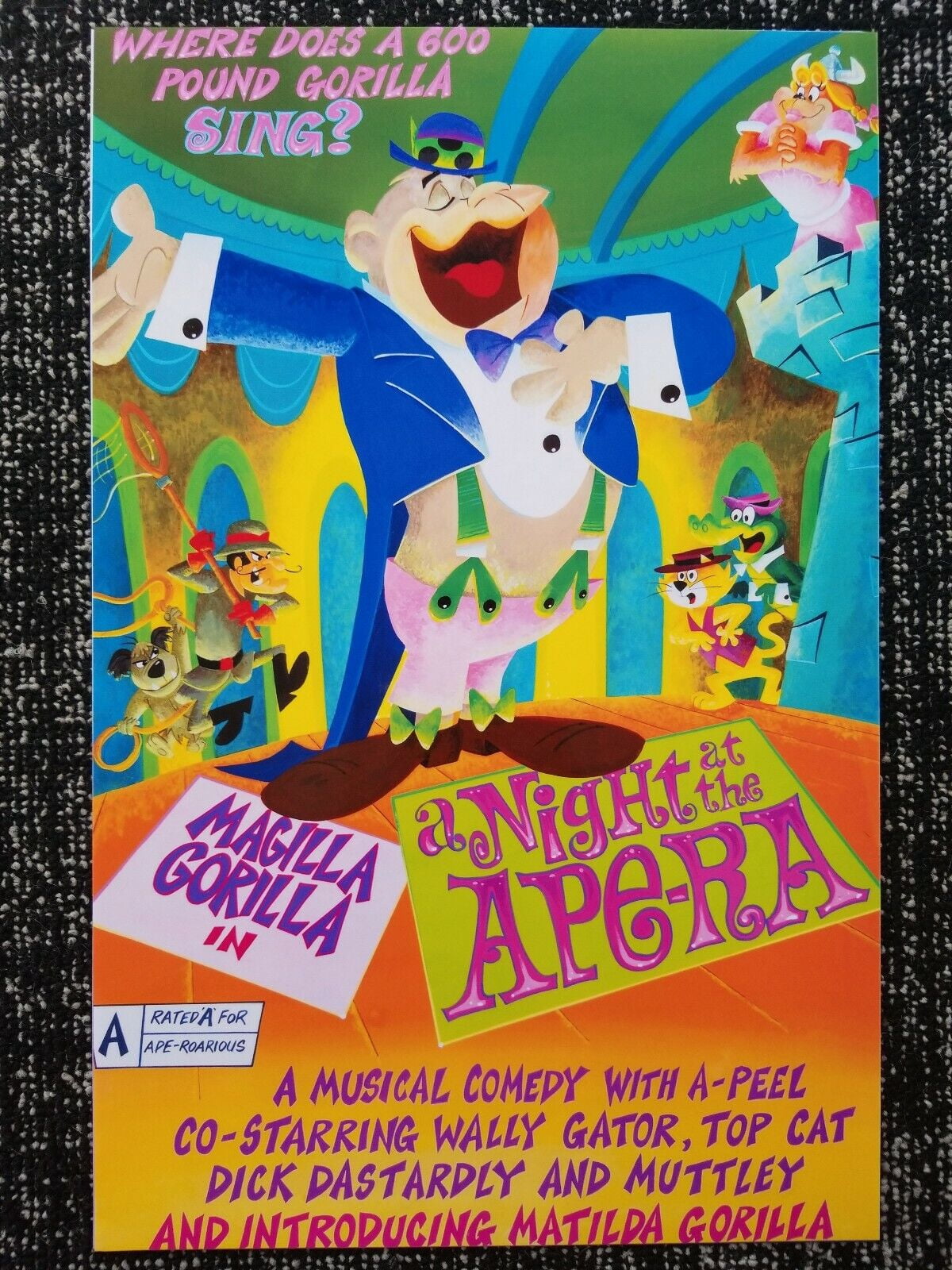 POSTER Magilla Gorilla Hanna Barbera Night at the Apera Poster-12x18 ...