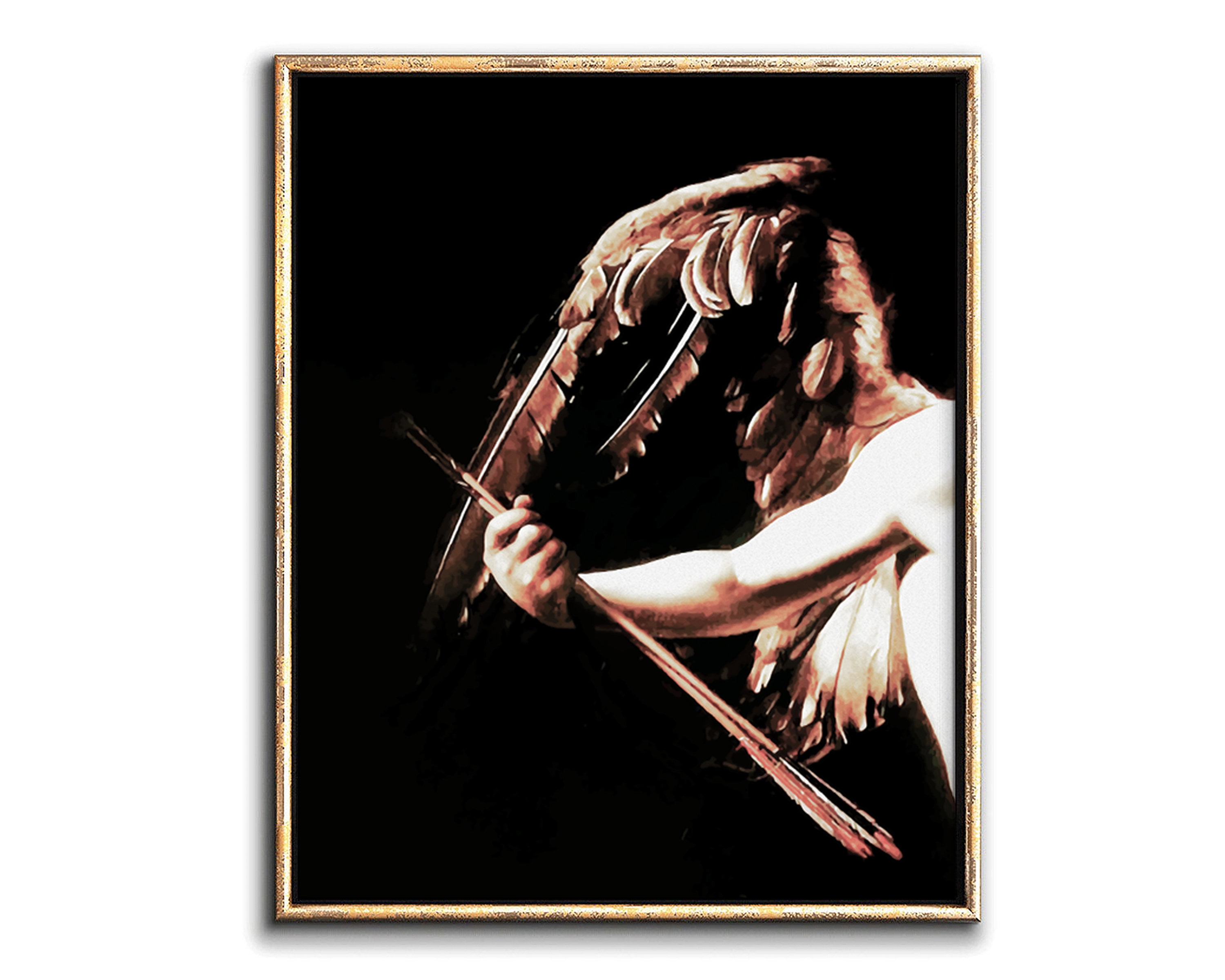 POSTER Male Wall Rococo Baroque Angel, Altered Vintage Male Portrait ...