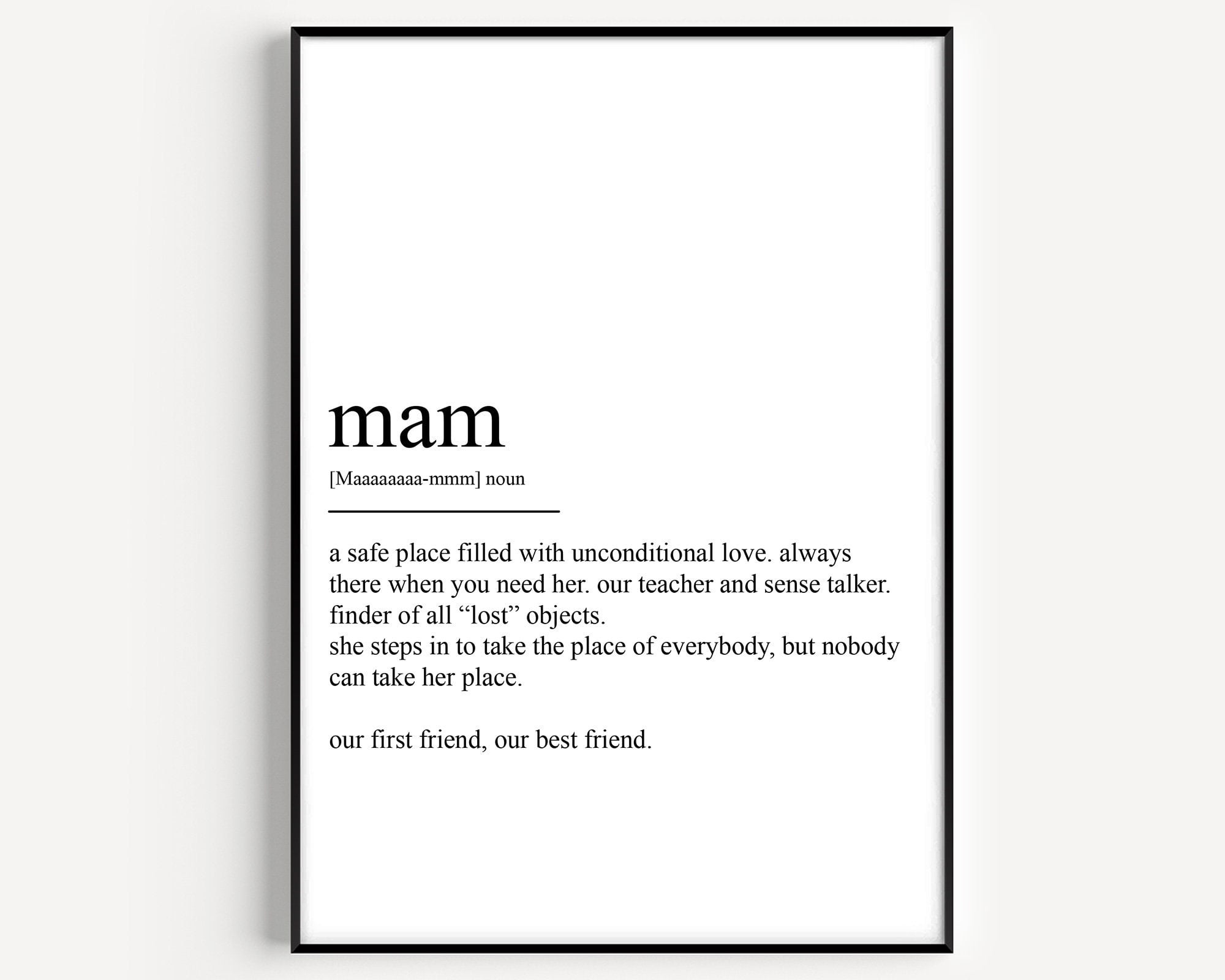 POSTER Mam Definition Print-UNFRAMED - Walmart.com
